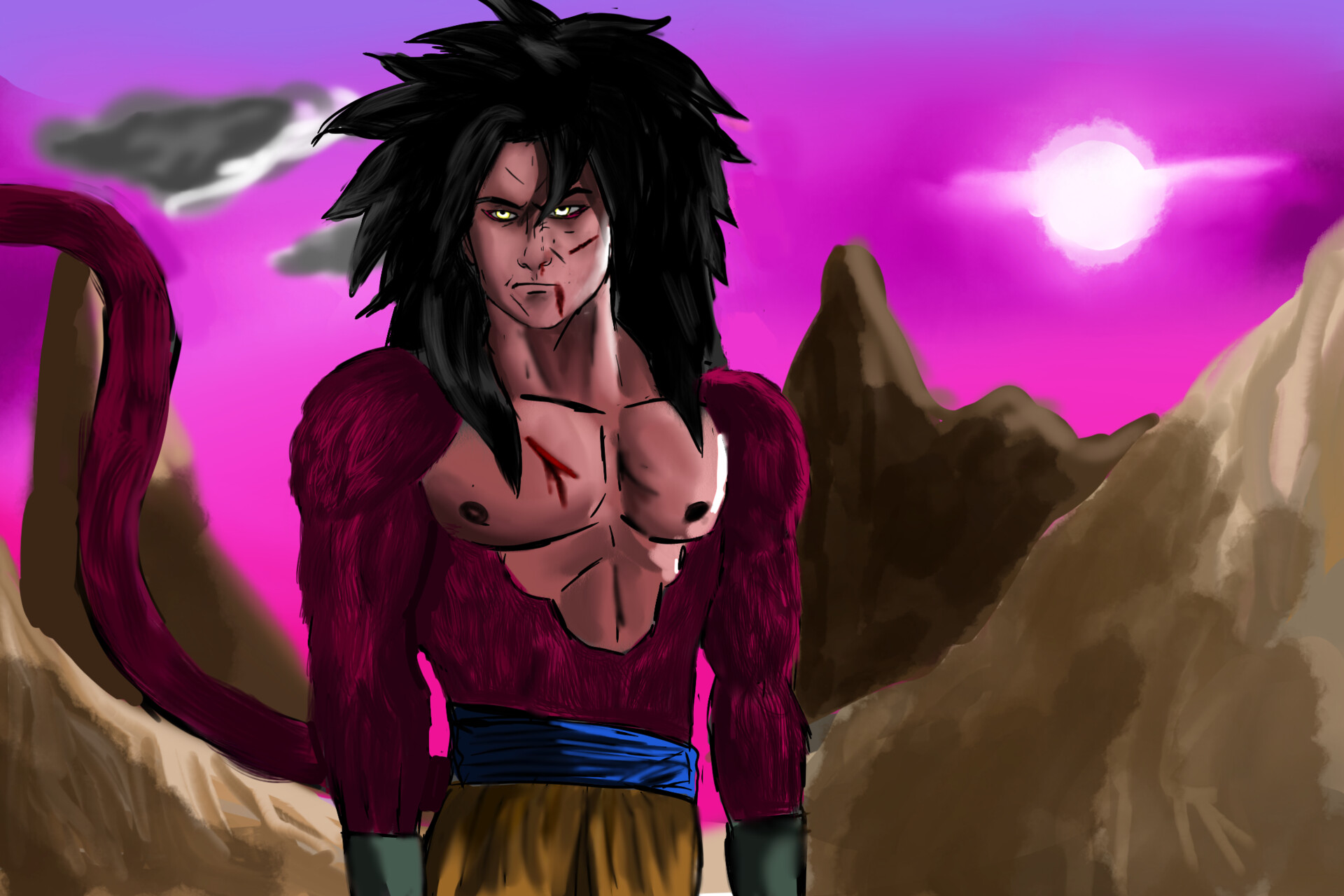 ArtStation - Goku ssj4 fan art