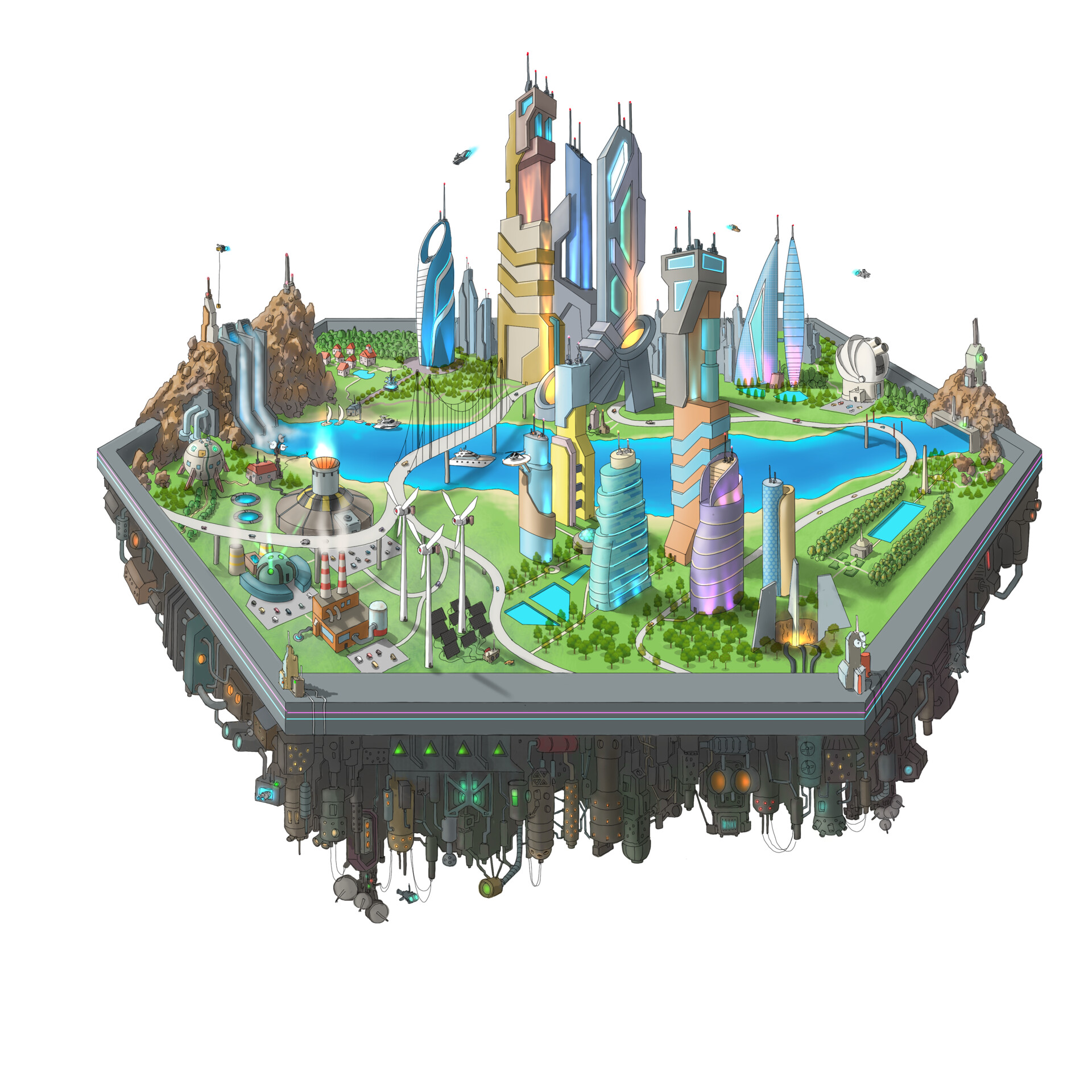 ArtStation - industrial island