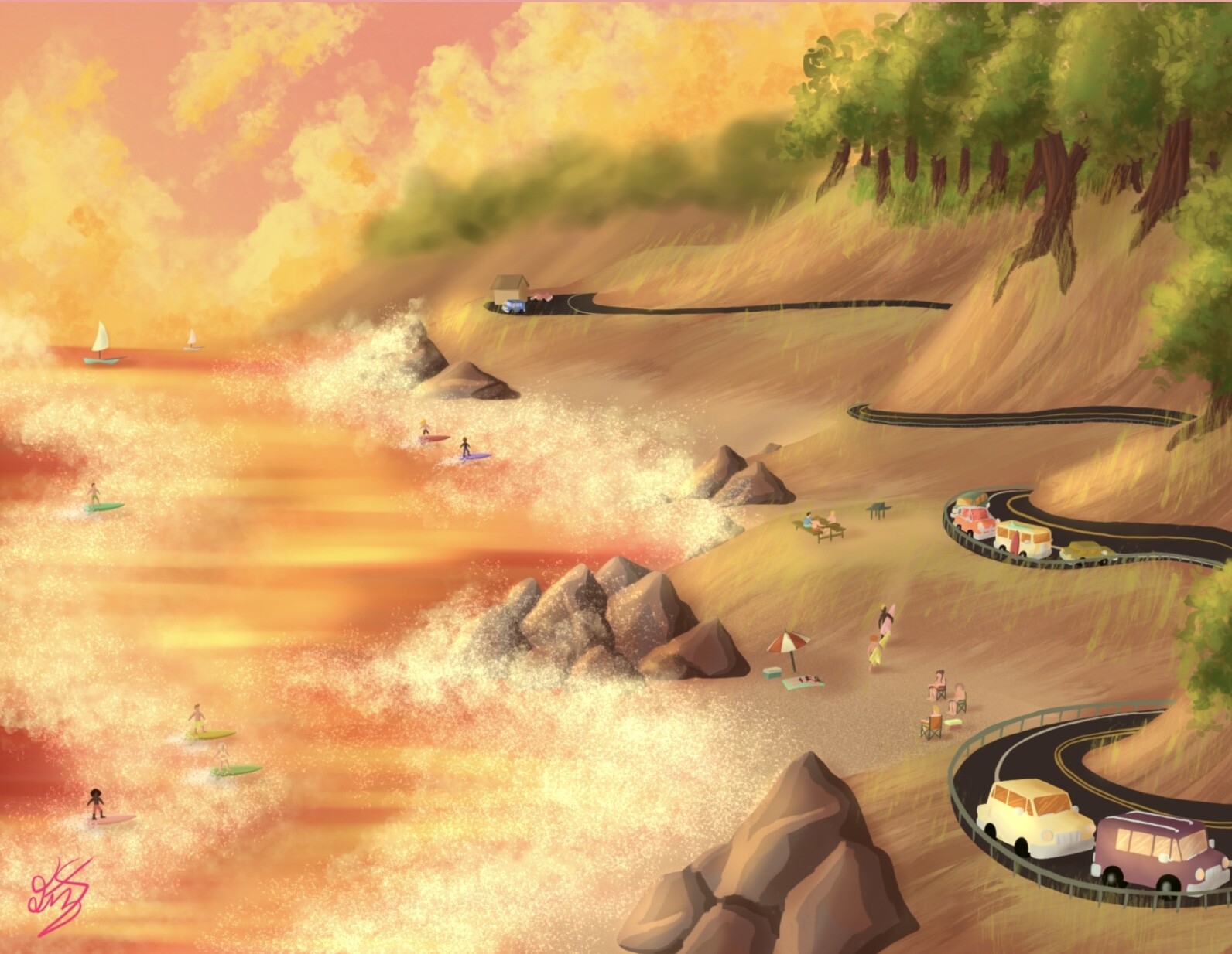 ArtStation - Coastal Highway