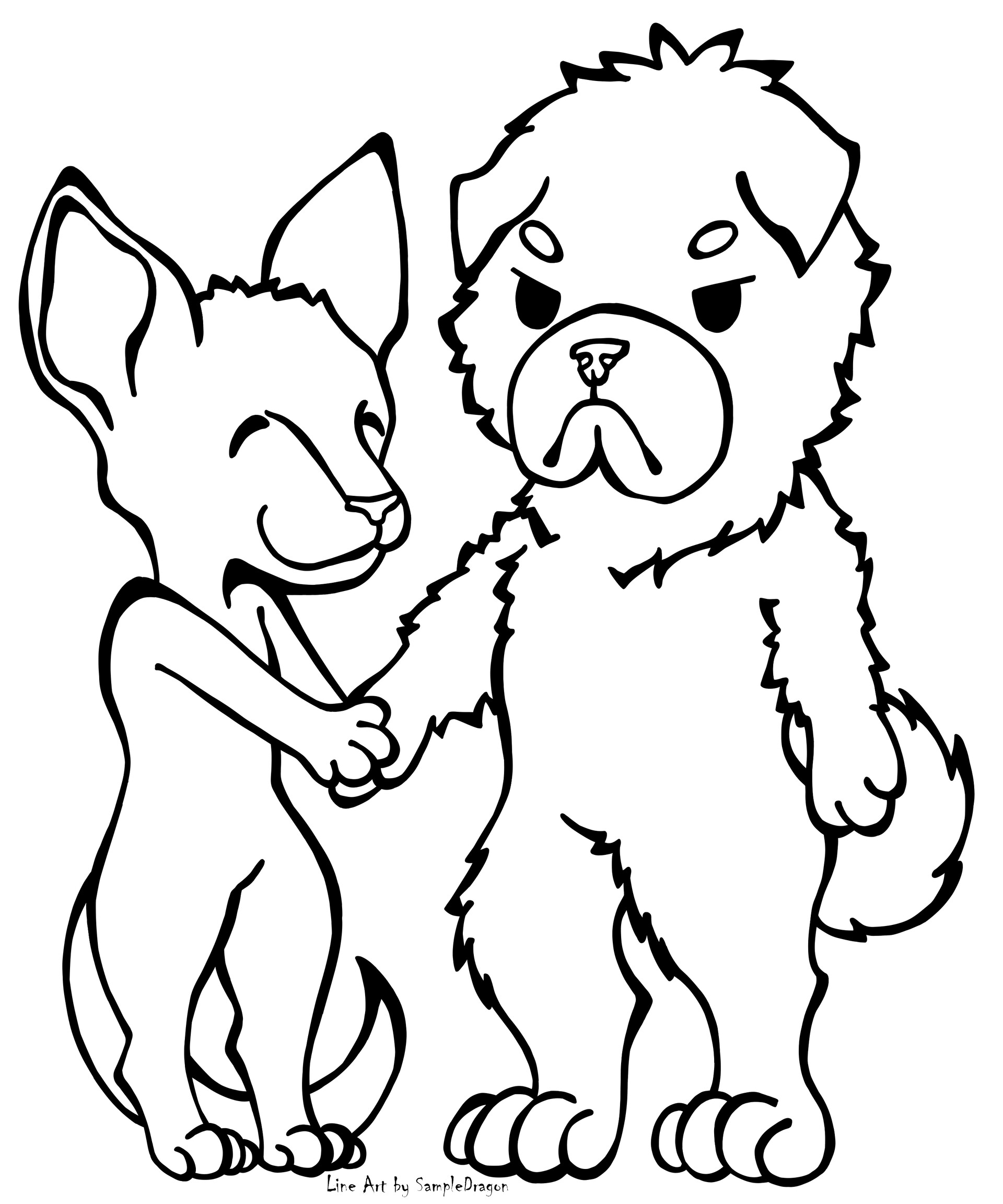 three headed dog coloring pages
