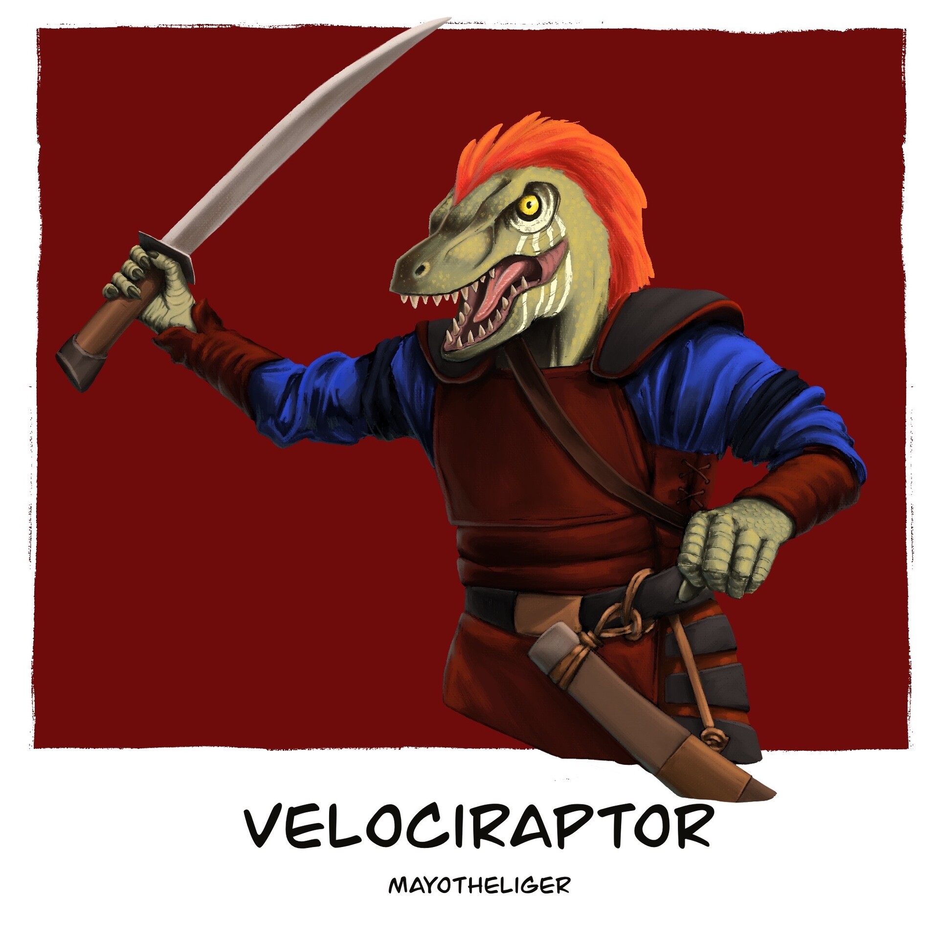 ArtStation - Velociraptor “Warrior Reptiles”