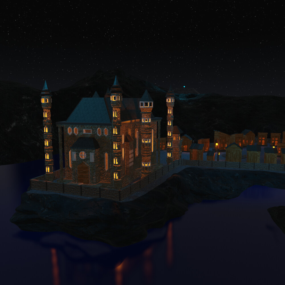 ArtStation - castle on the island