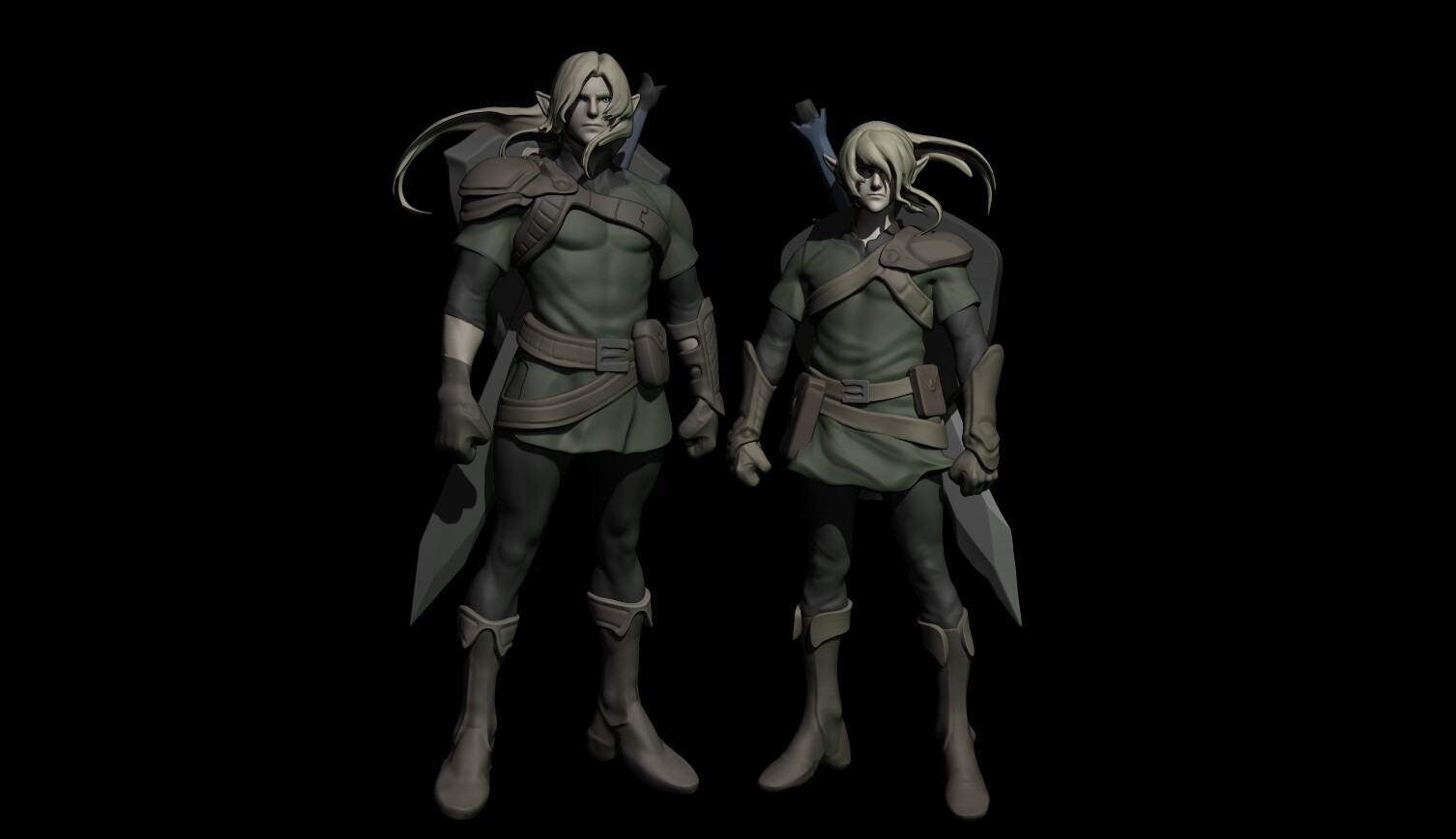 ArtStation - Link child & Link adult.