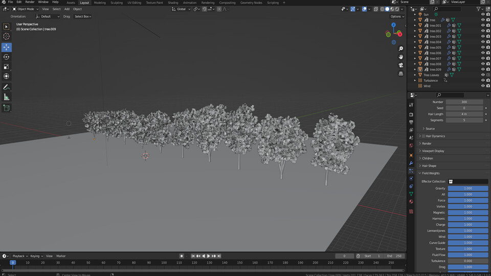 3D Tudor - Blender 3 Massive Realistic Animated Tree Pack