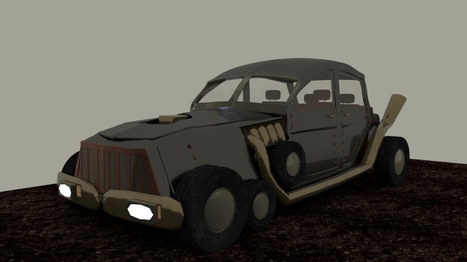 ArtStation - Steampunk Car 3d Model