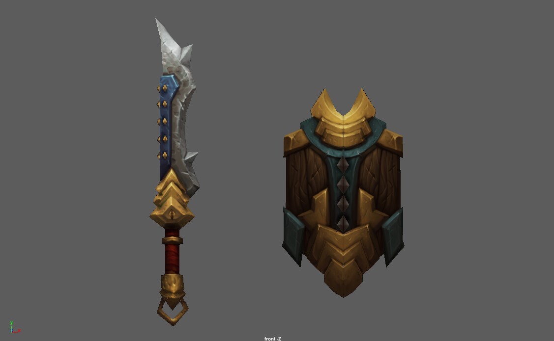 ArtStation - WoW Sword and Shield