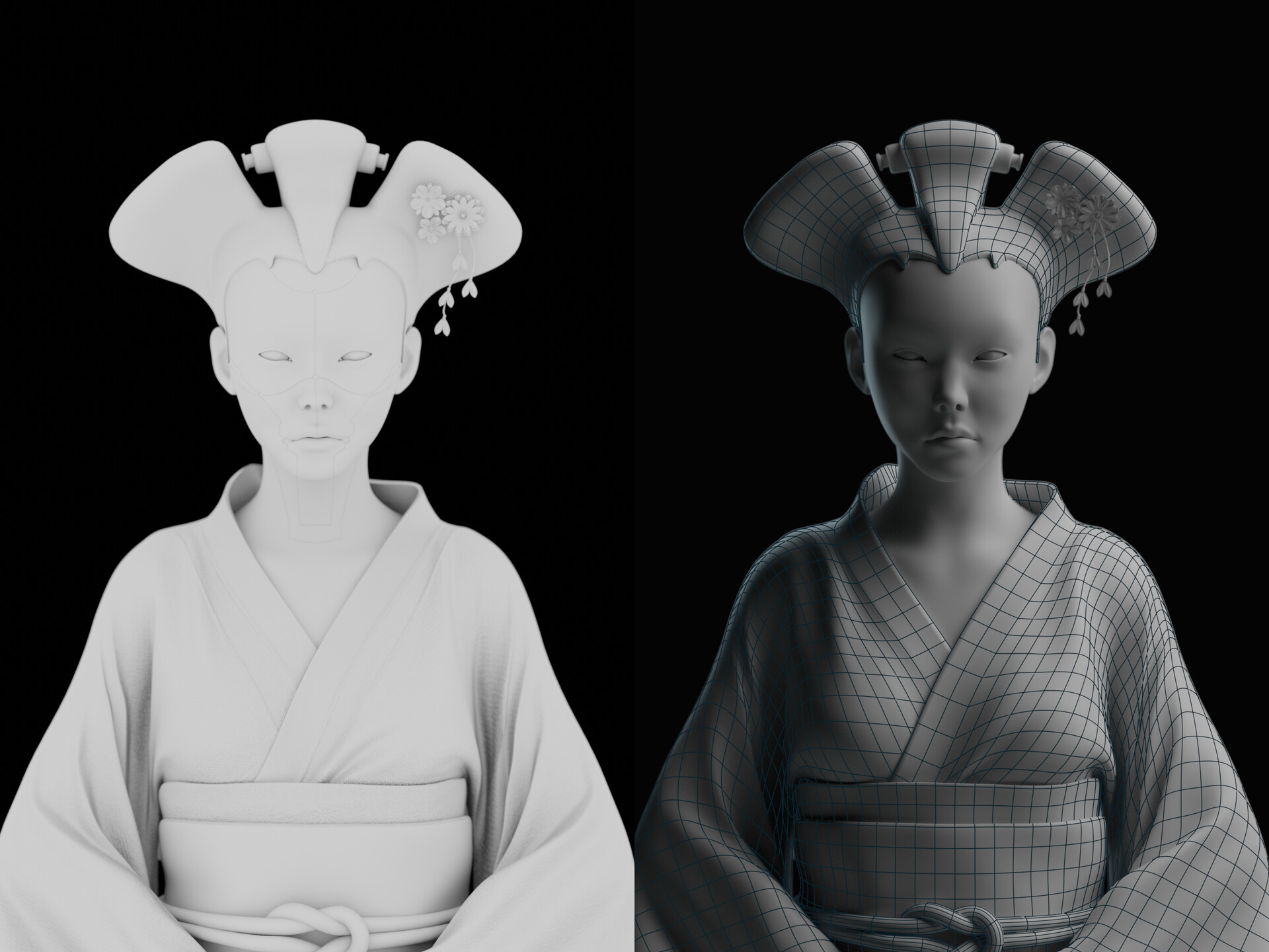 Luca Carlucci - Geisha Bot | Ghost in the Shell Fan Art