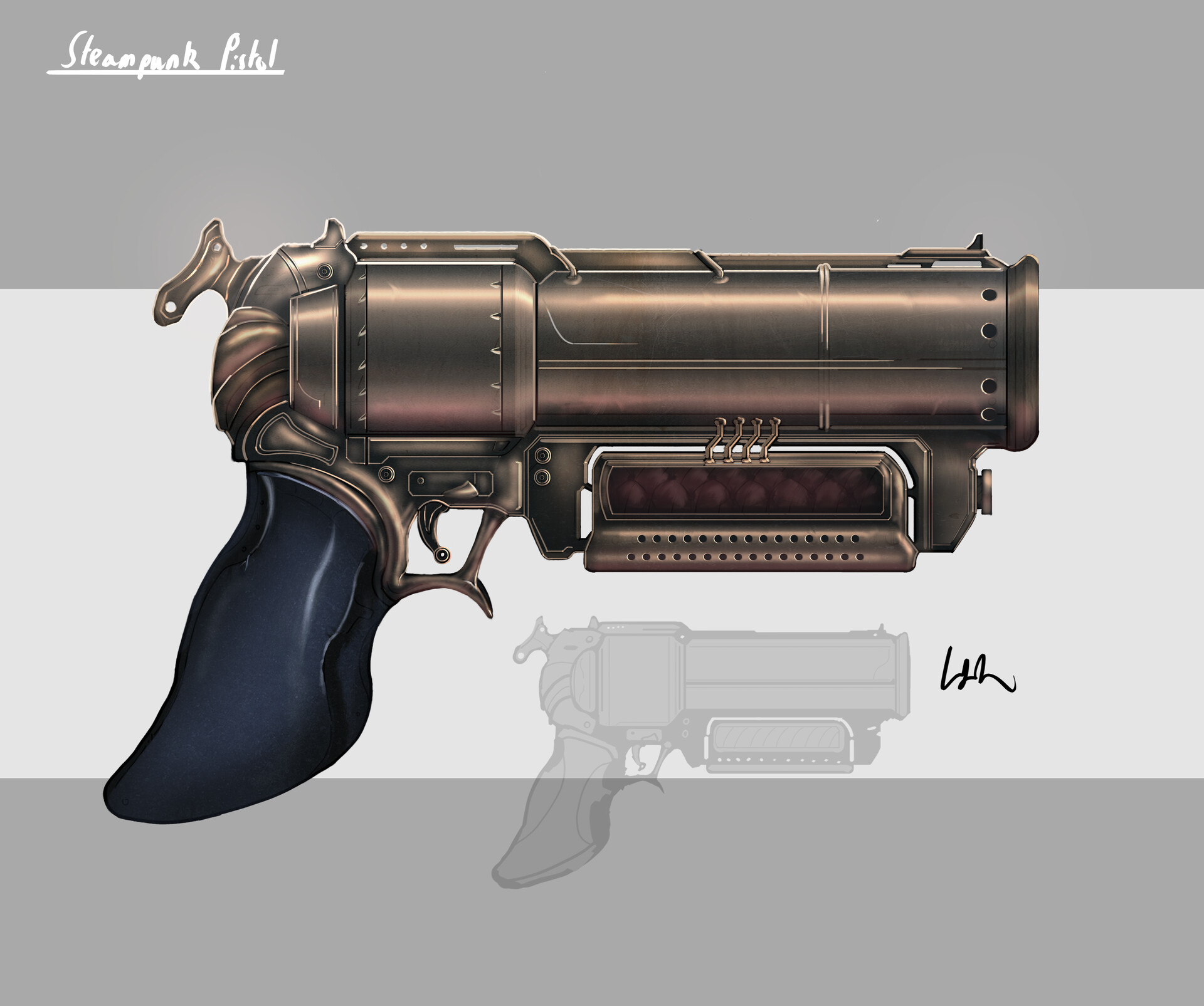 ArtStation - Steampunk Pistol
