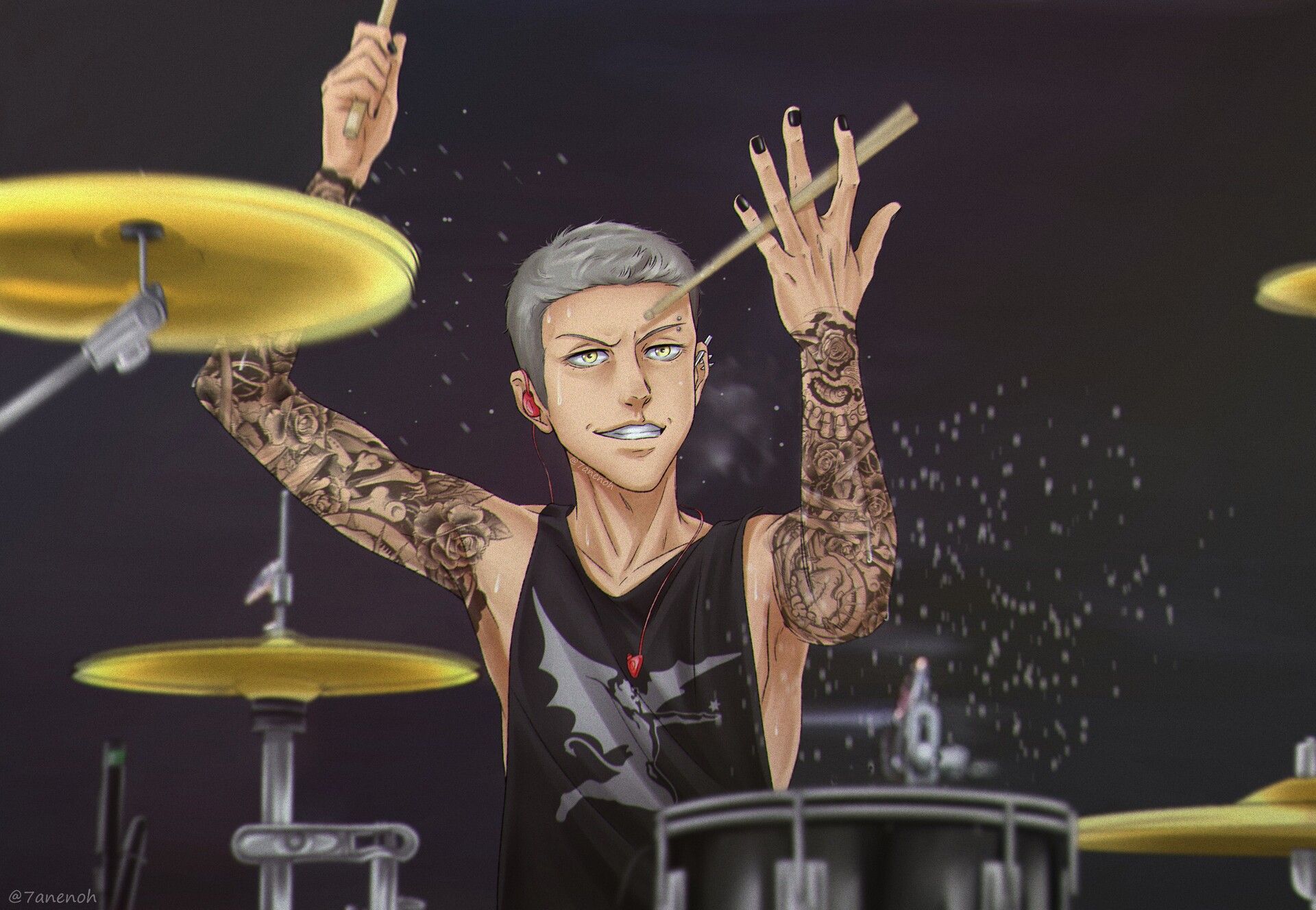 ArtStation - SnK Rock Band AU #5