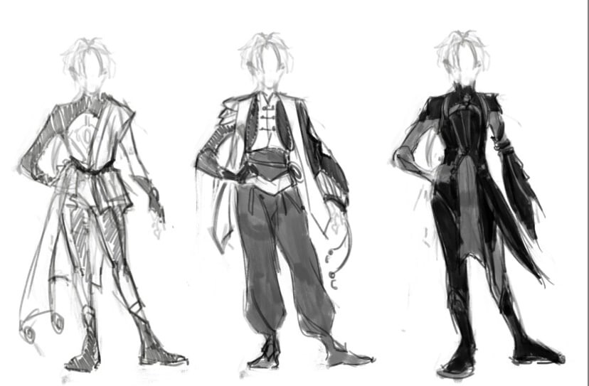 ArtStation - Creating a character - from sketch to colour