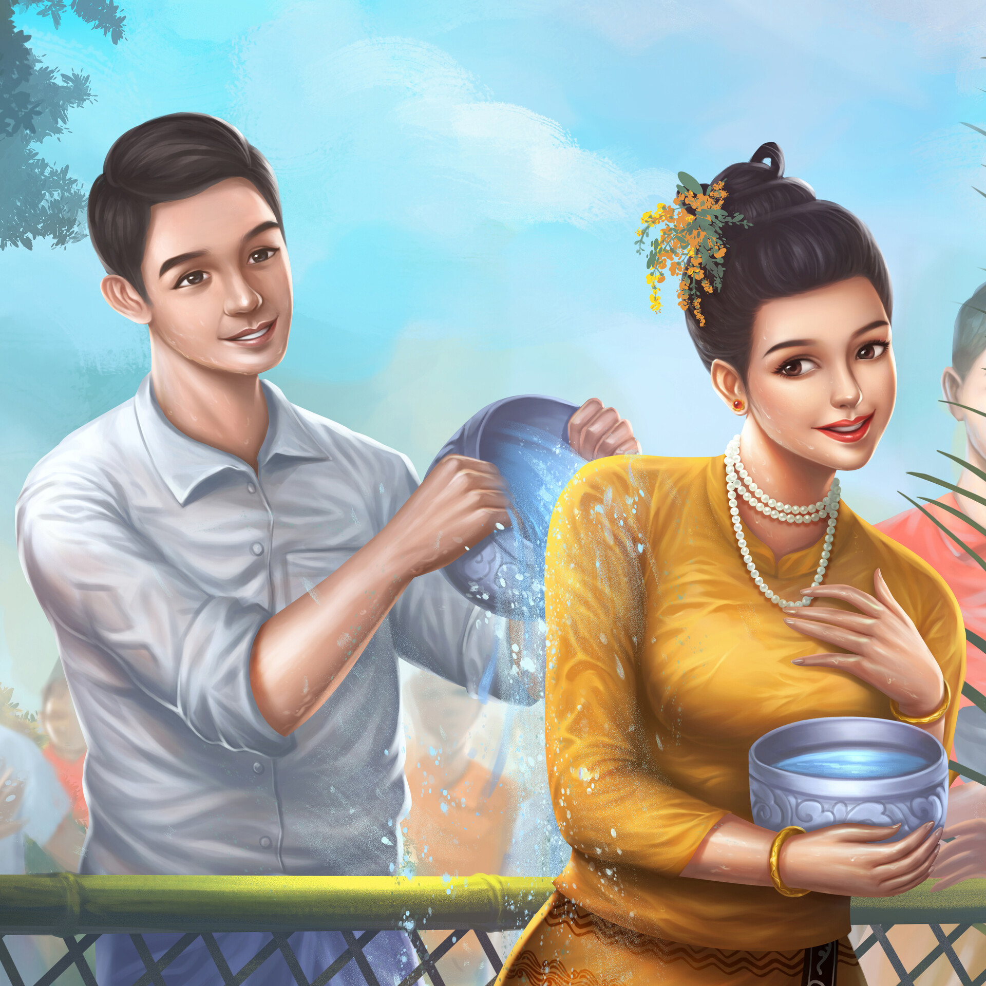 Aung Kyaw Khin - Rakhine Cultural Digital Paintings