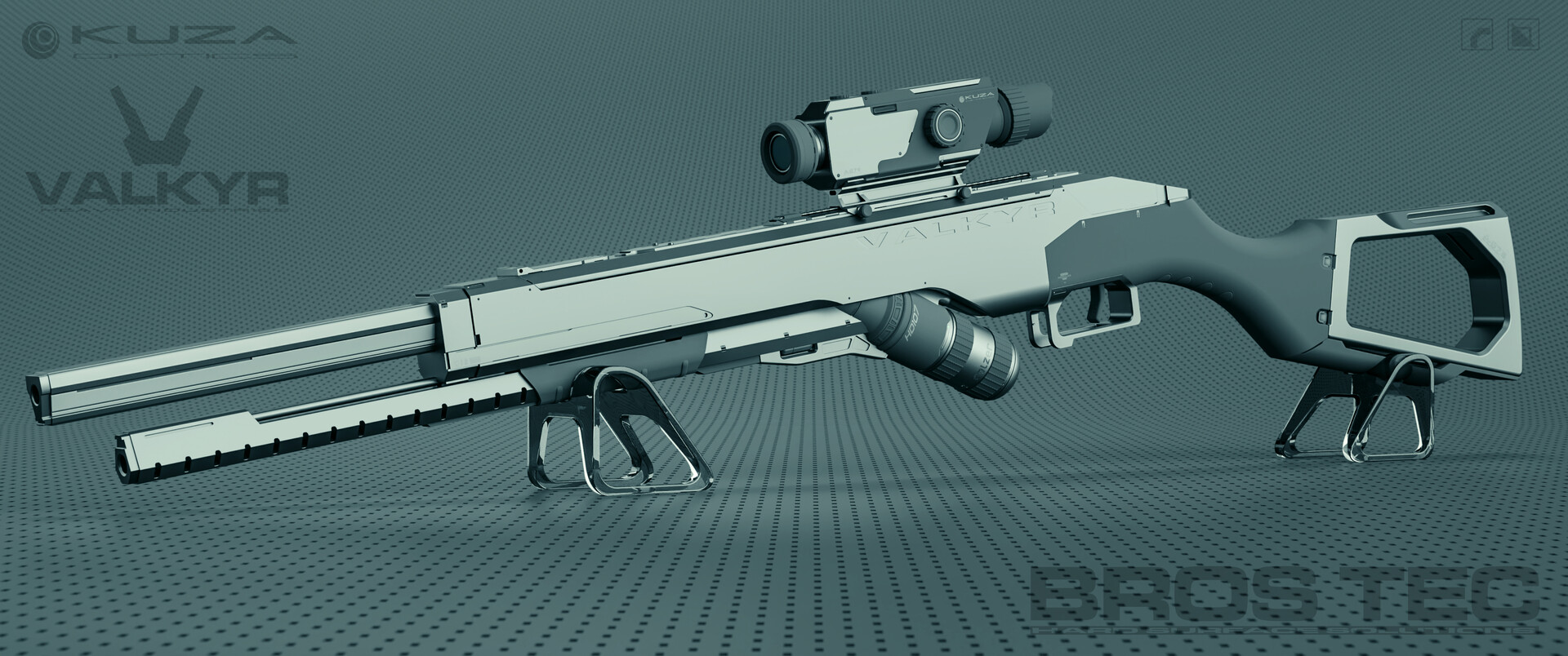 Ponte Ryuurui - Sci-Fi Energy Sniper Rifle Design in Blender for the ...