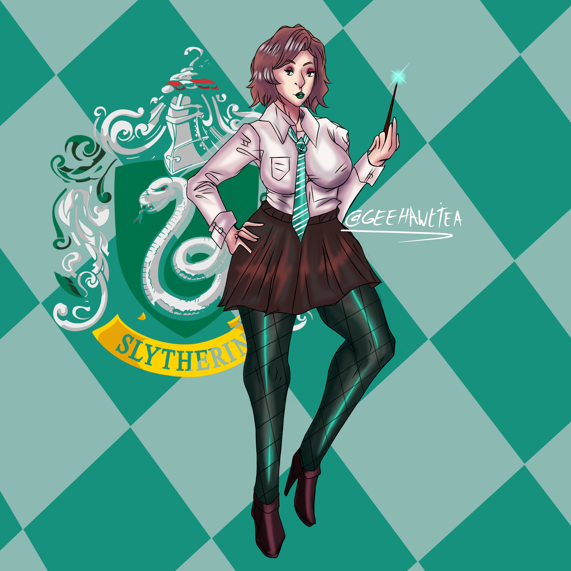 ArtStation - Slithrine student [Commission]