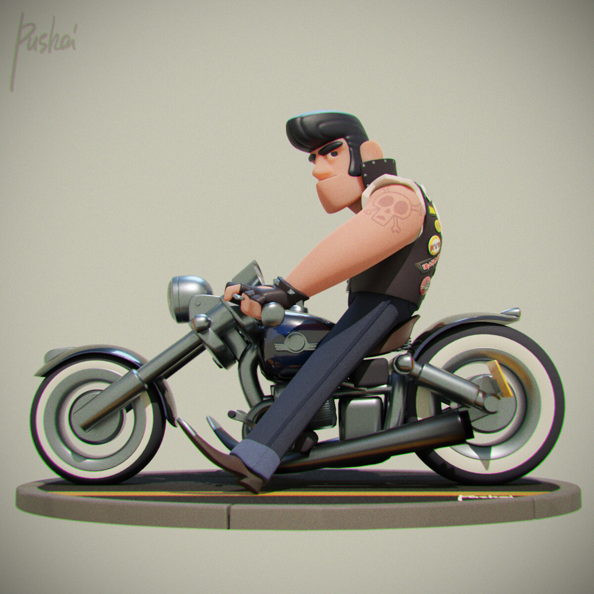Aleksandr Pushai - Biker