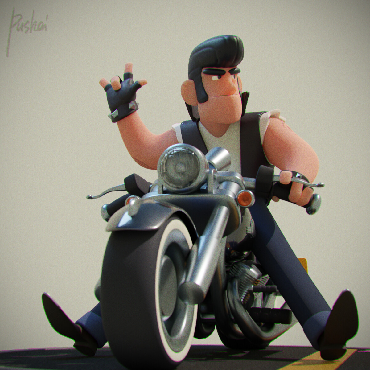 Aleksandr Pushai - Biker