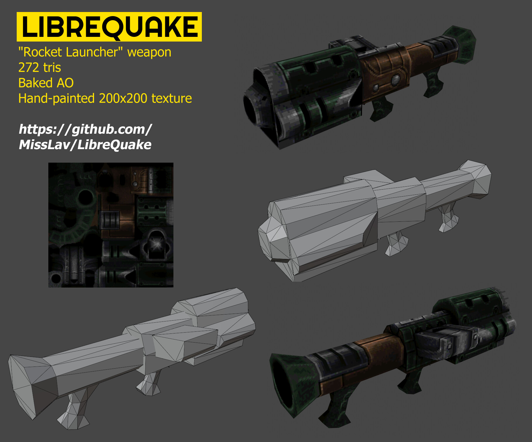 ArtStation - LibreQuake - Rocket Launcher