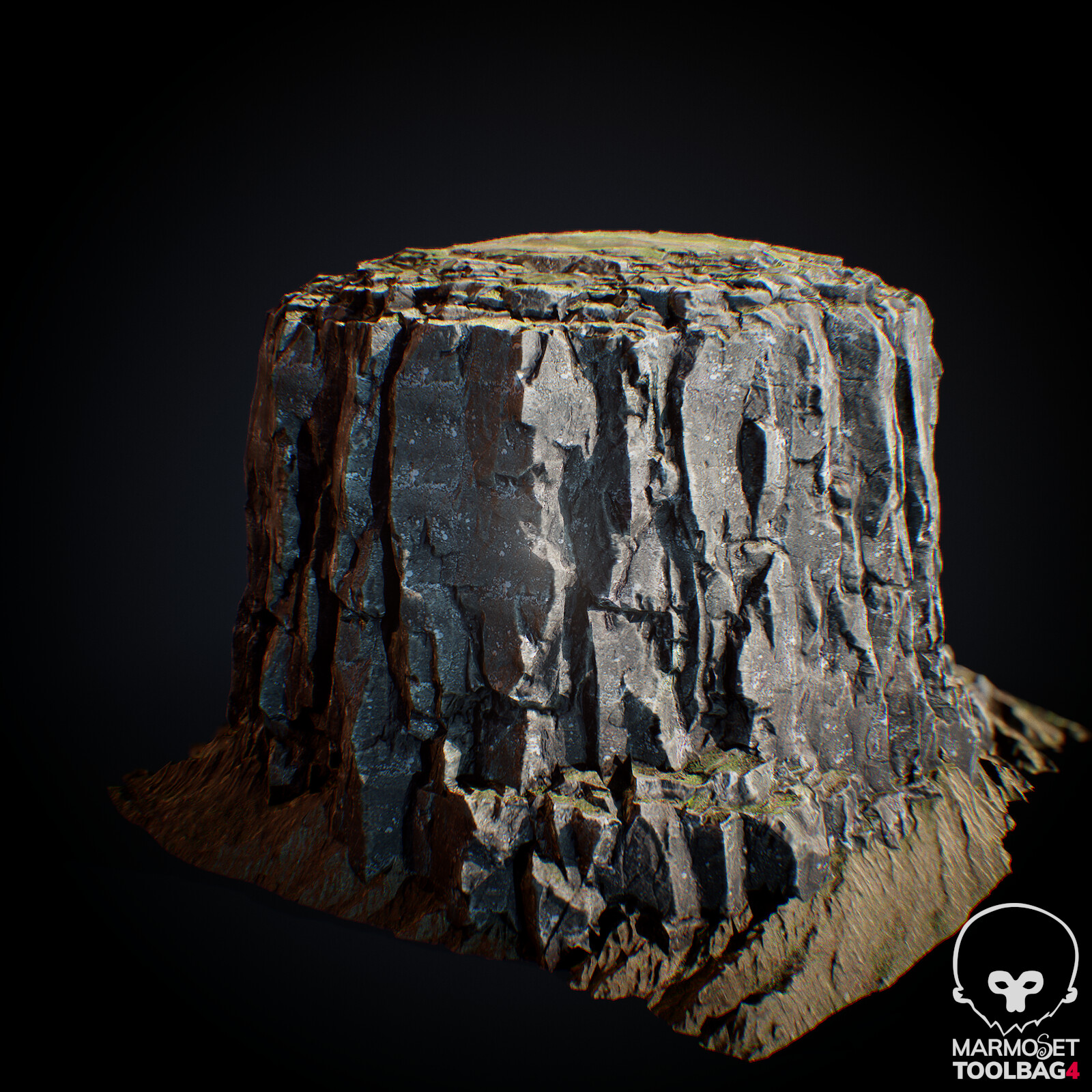 Kim Hyeong yong - [Marmoset 4] Nordic Cliff Sculpting Randering