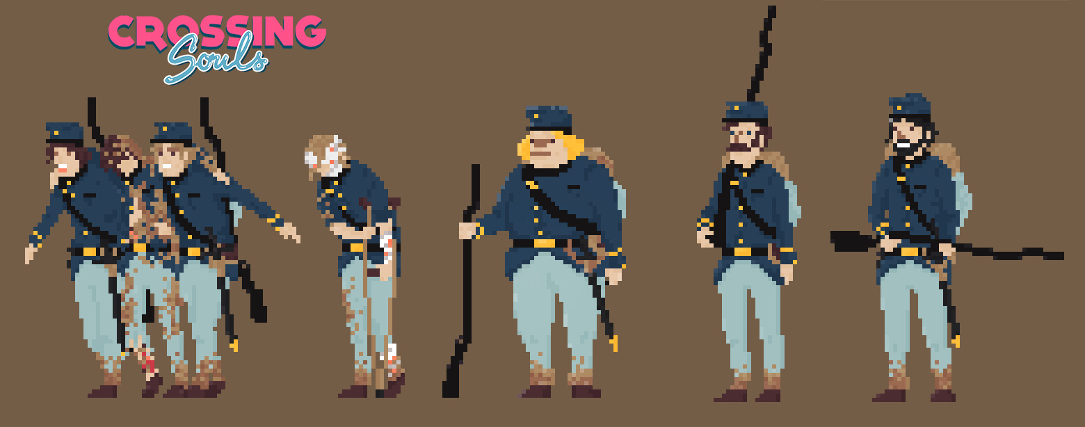 ArtStation - Civil war soldiers - Crossing Souls videogame