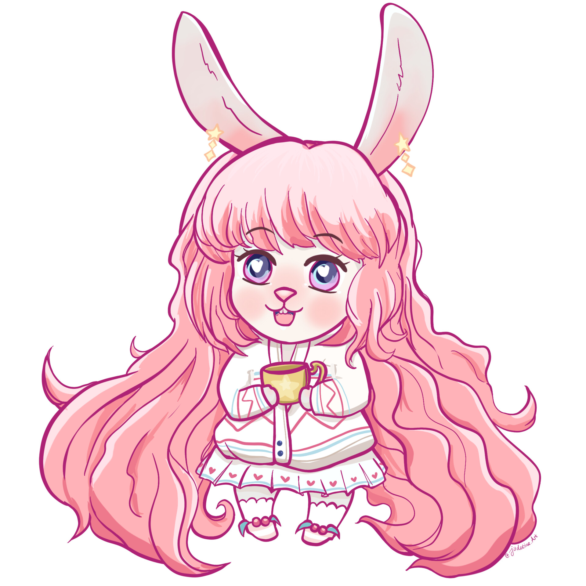 ArtStation - Momo the bunny chibi