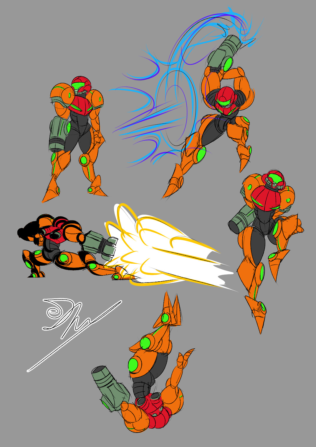 ArtStation - Samus Aran sketches