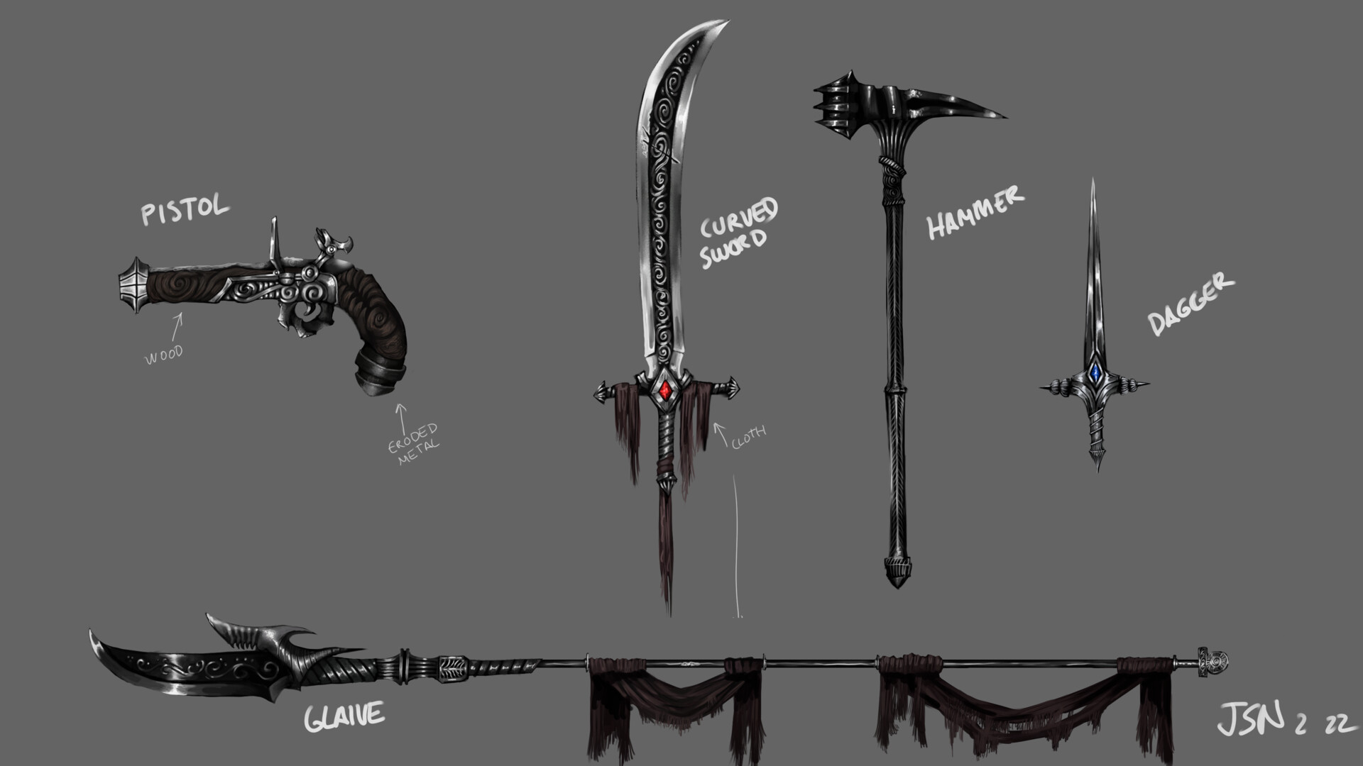 ArtStation - Weapons concept art