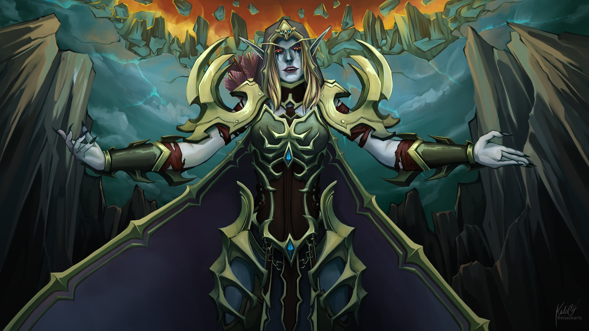 Artstation Sylvanas Windrunner Wow Shadowlands Fanart