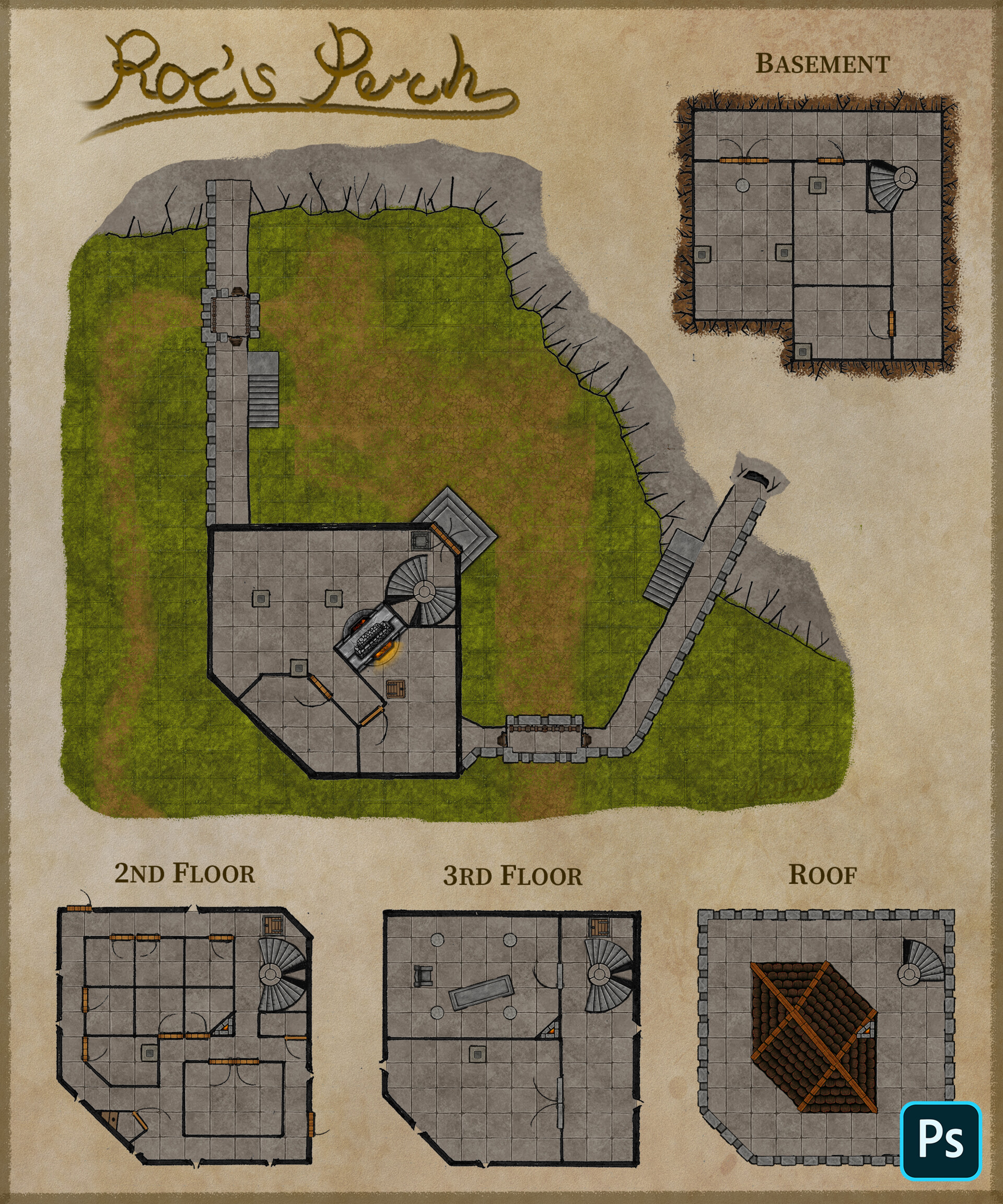 ArtStation - Roc's Perch Keep