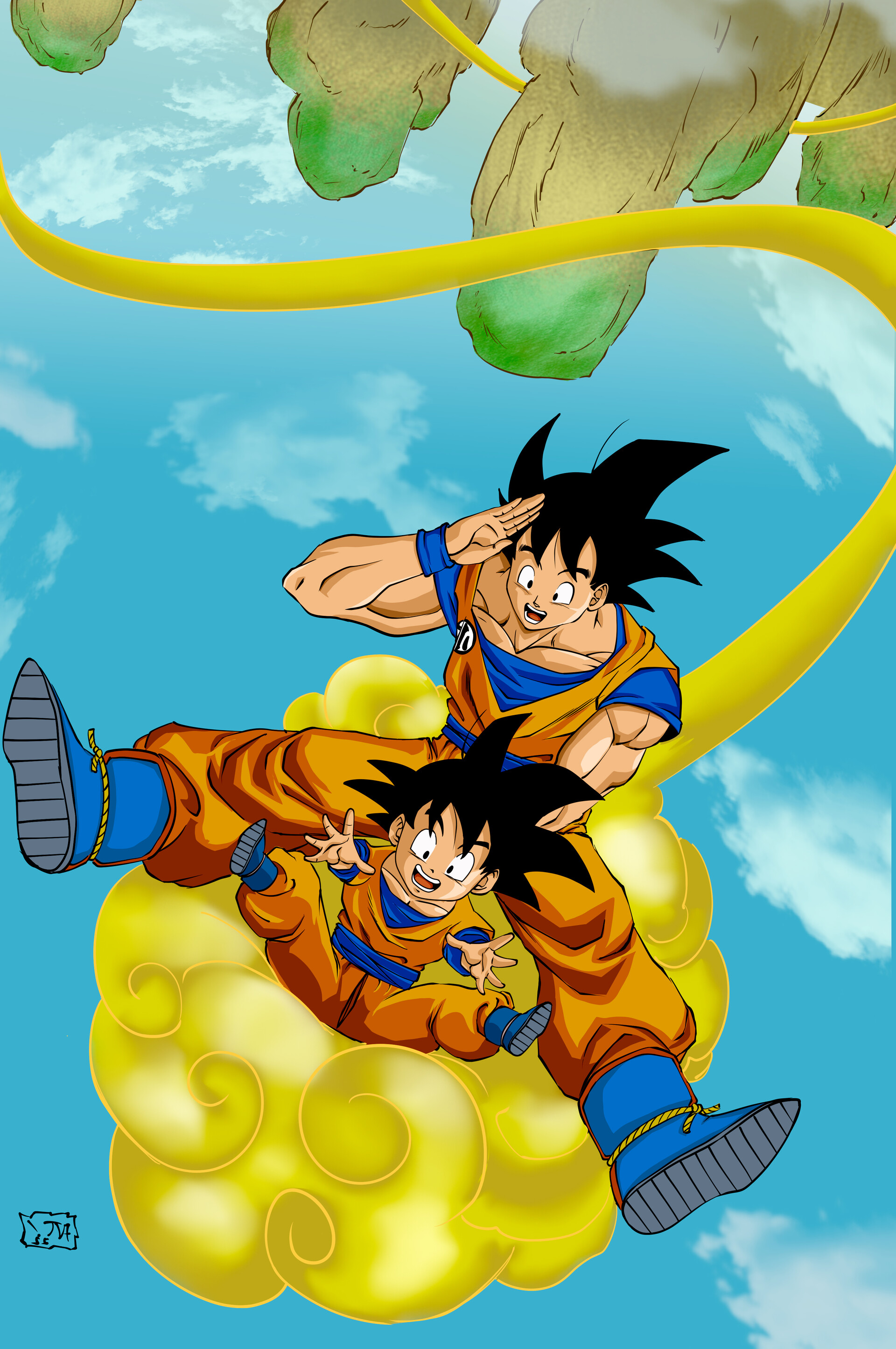 ArtStation - SON GOKU AND GOTHEN