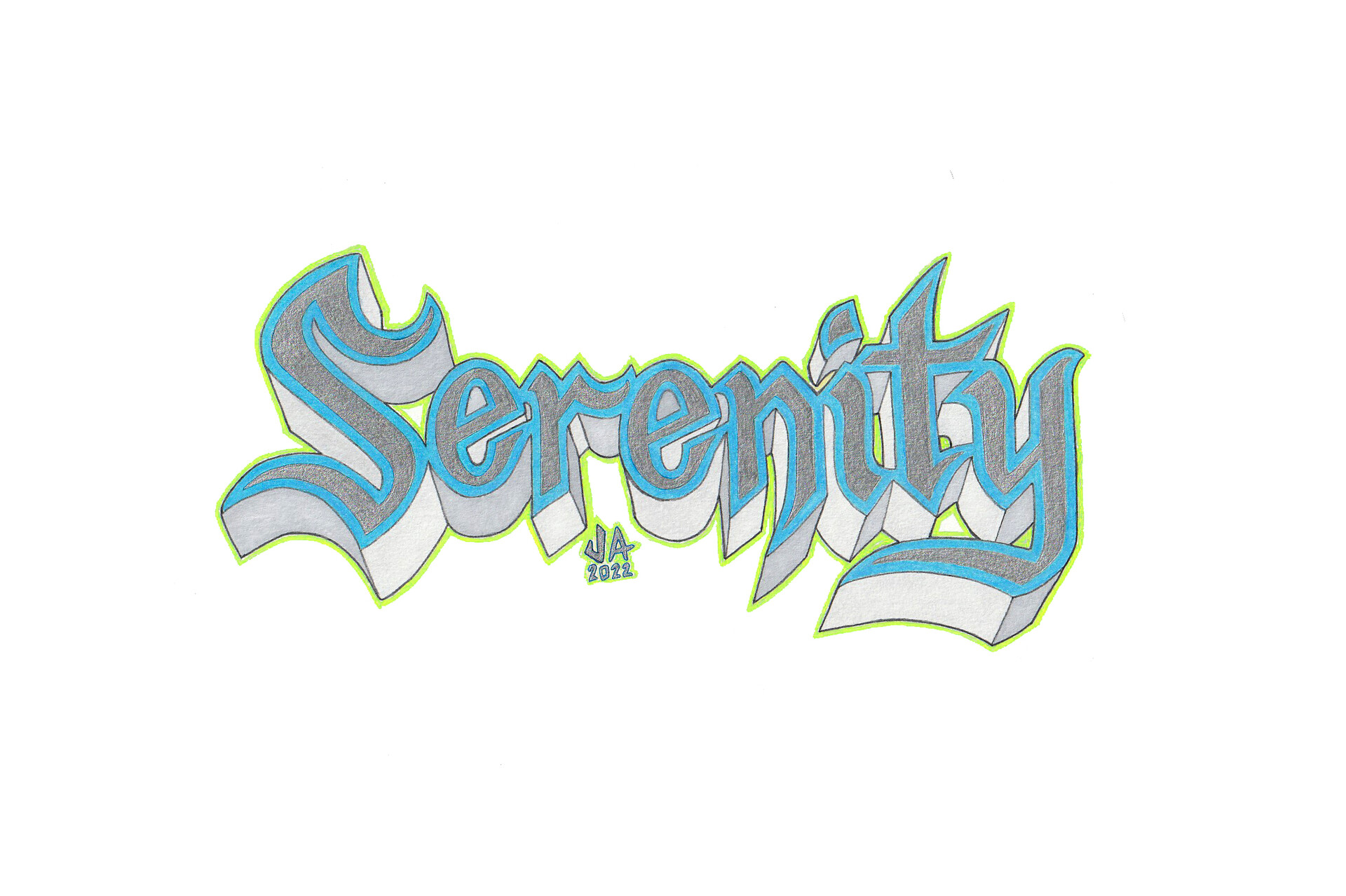 ArtStation - Serenity 3D Lettering