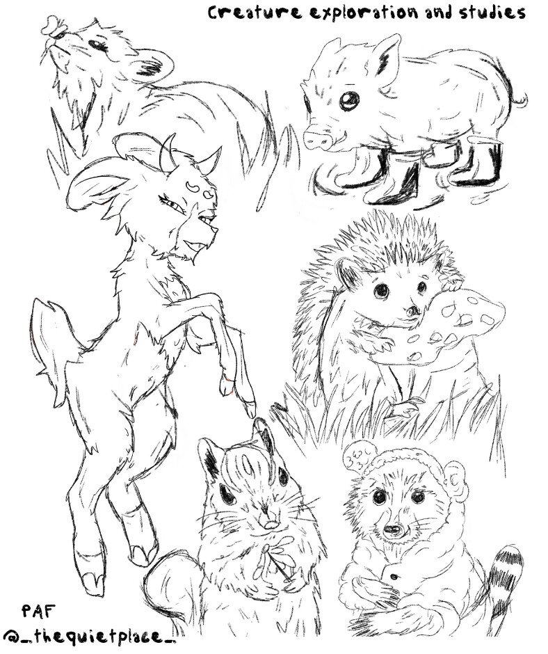 ArtStation - creature/character sketches