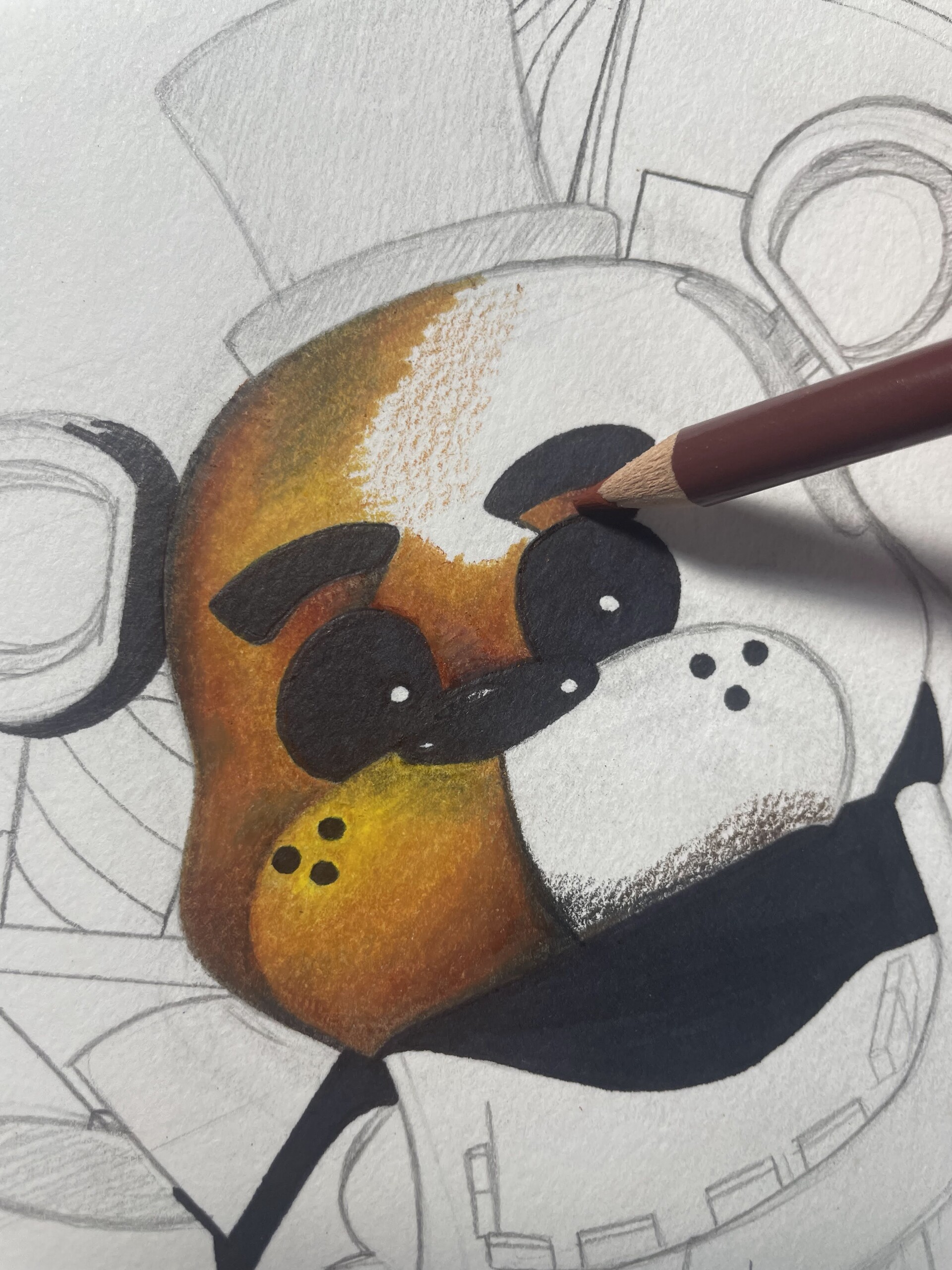 Golden Freddy Fazbear Drawing