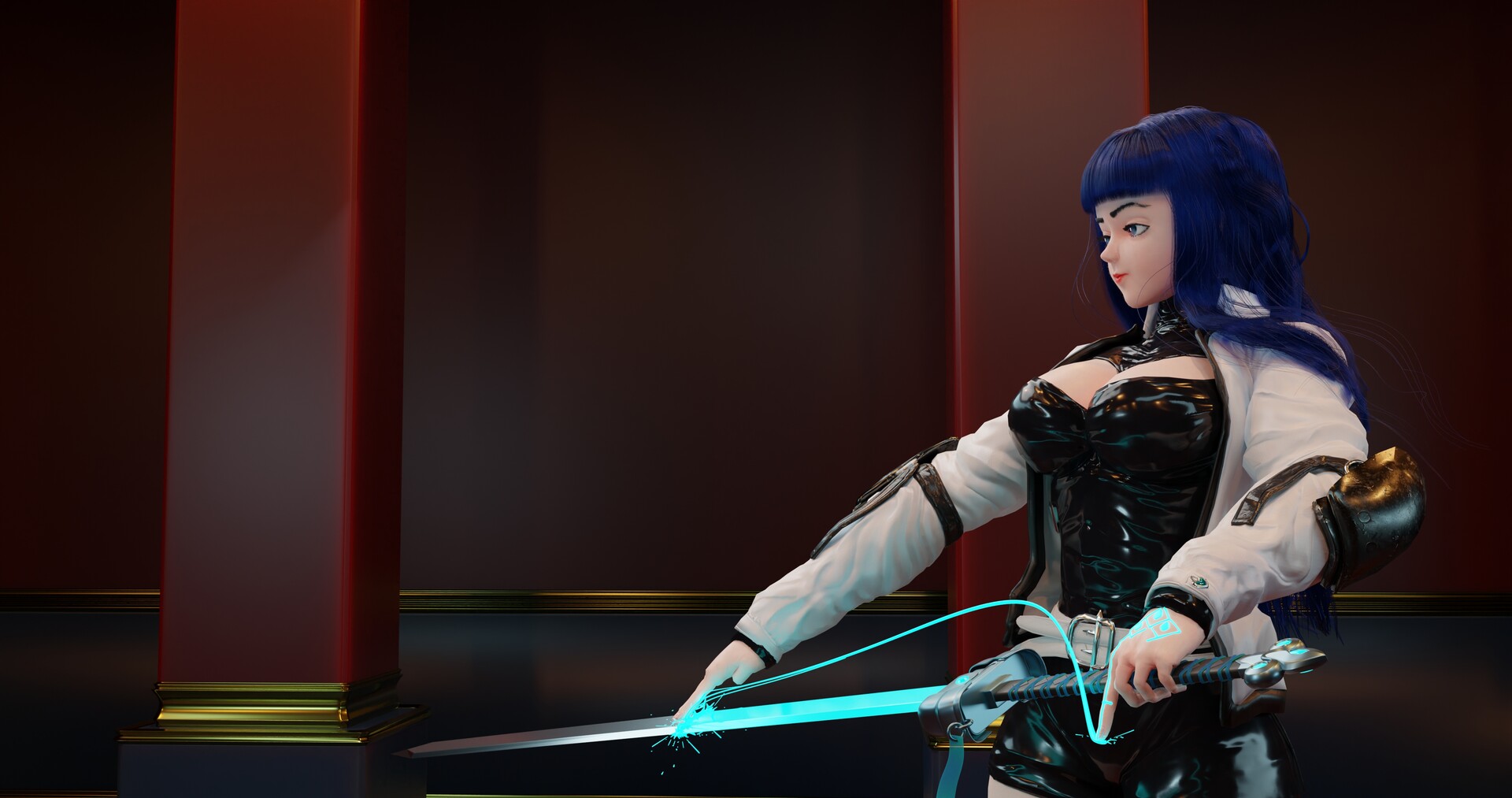 Haco - Blue ( 3D fan modeling )