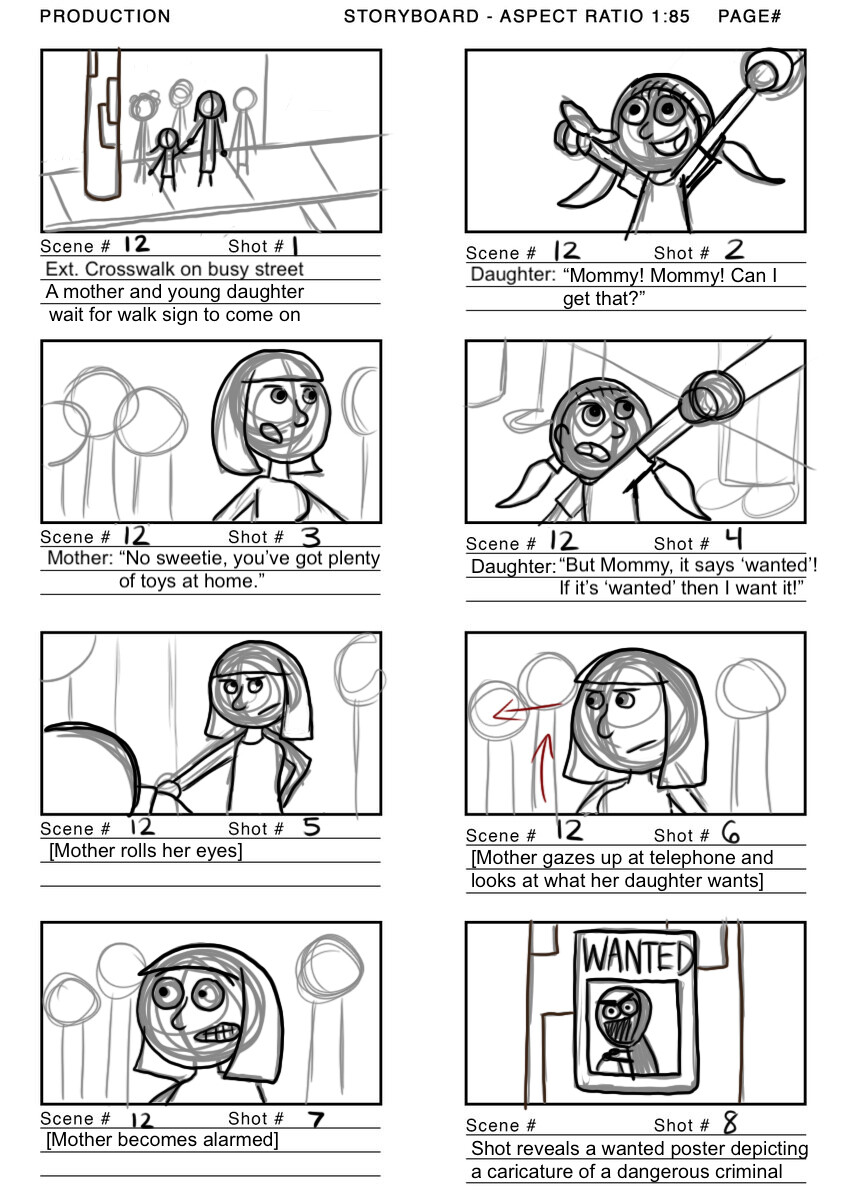 ArtStation - "Wanted" (Storyboard)