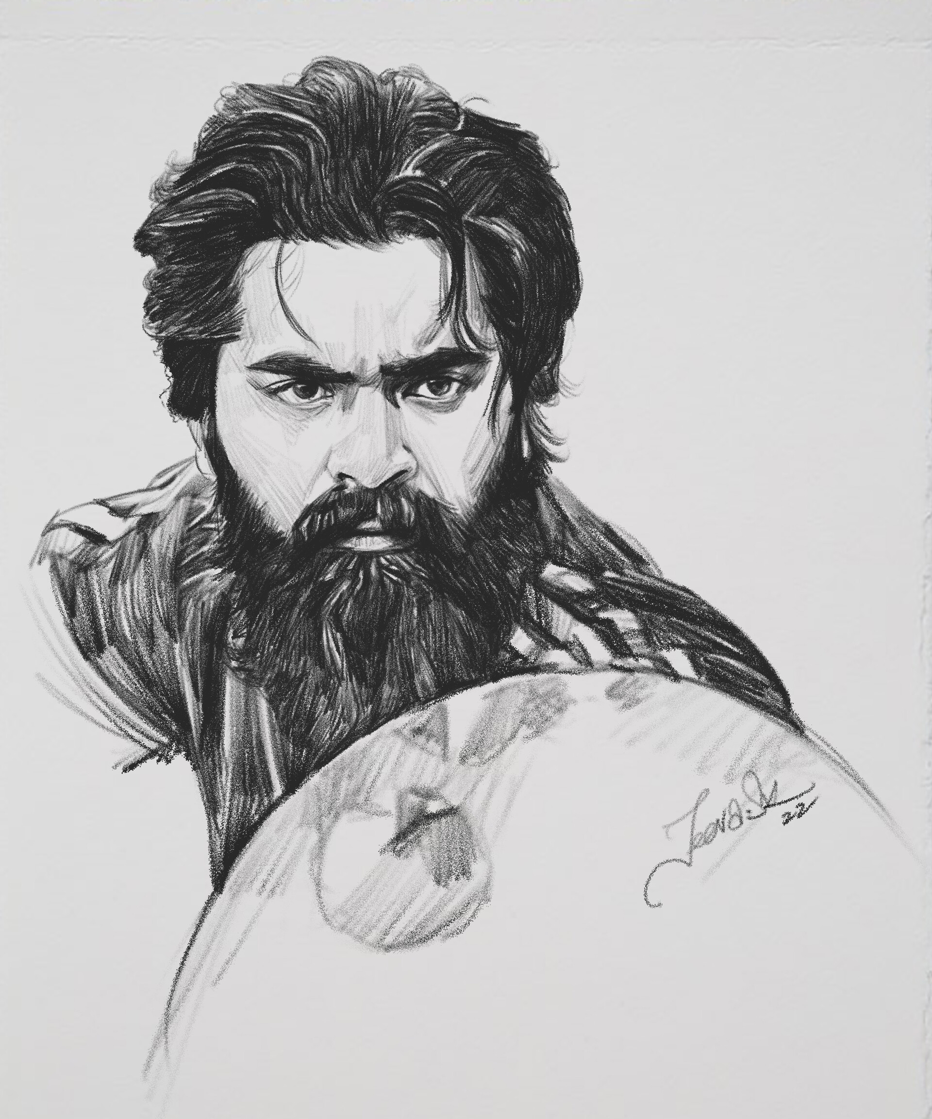 ArtStation - Adam STR Silambarasan Pencil Sketch 2022 #Adam #str # ...