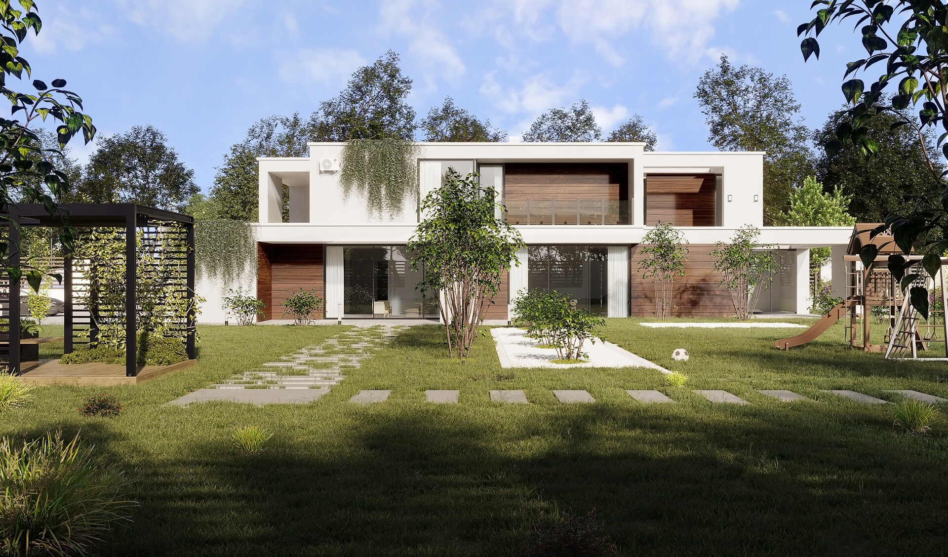 ArtStation - Rendering of a modern house