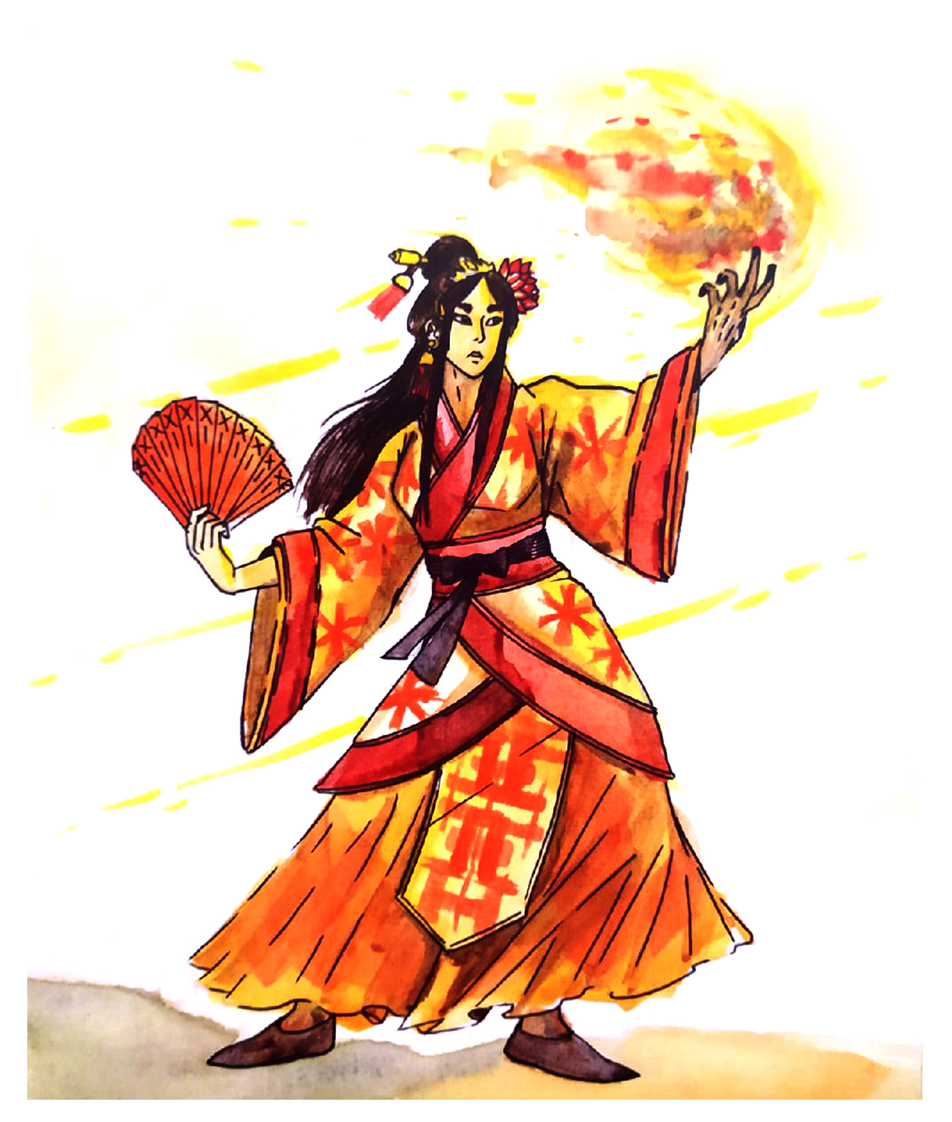 ArtStation - Panasian DnD classes. Wizard.