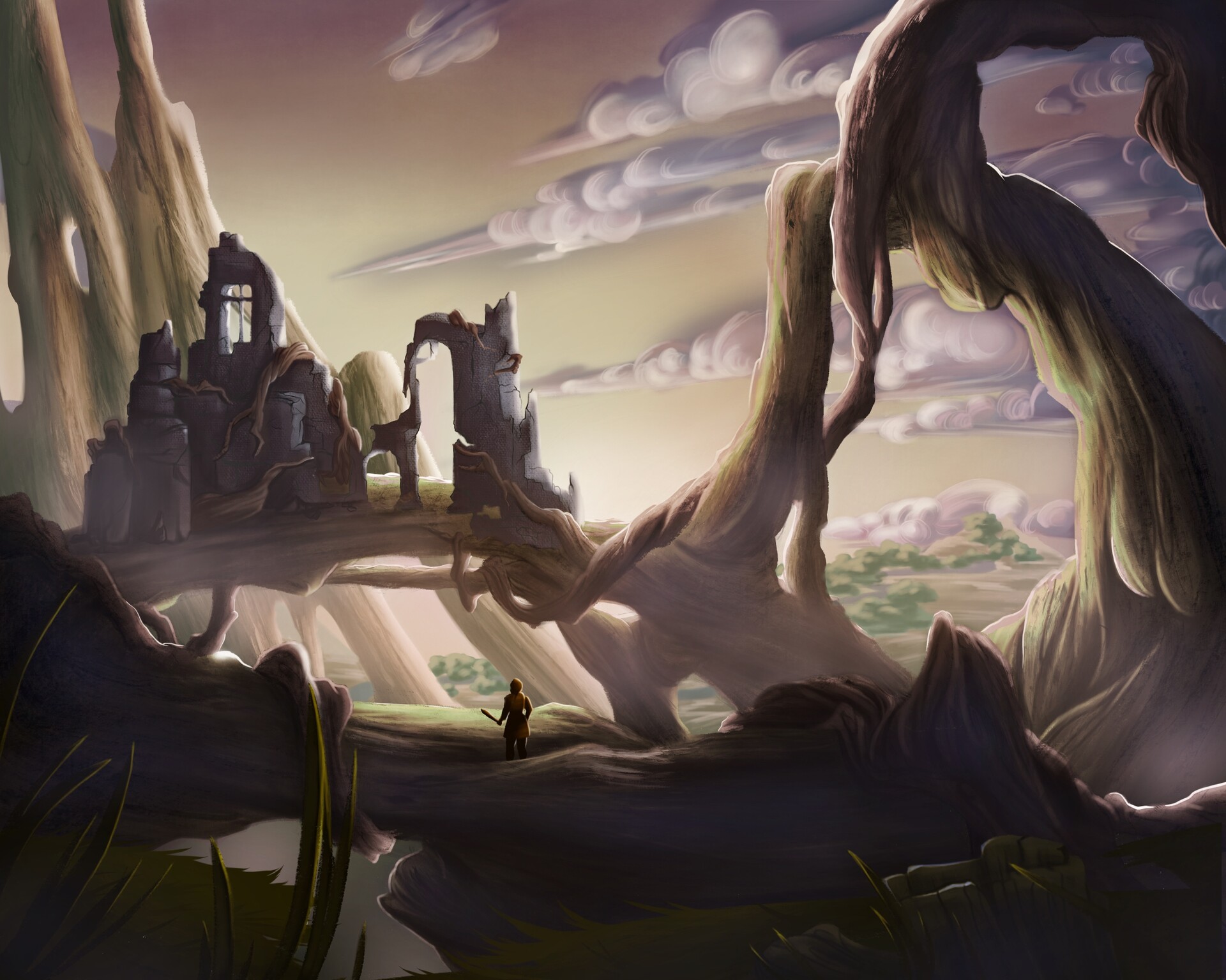 ArtStation - Enchanted Ruins At Dawn