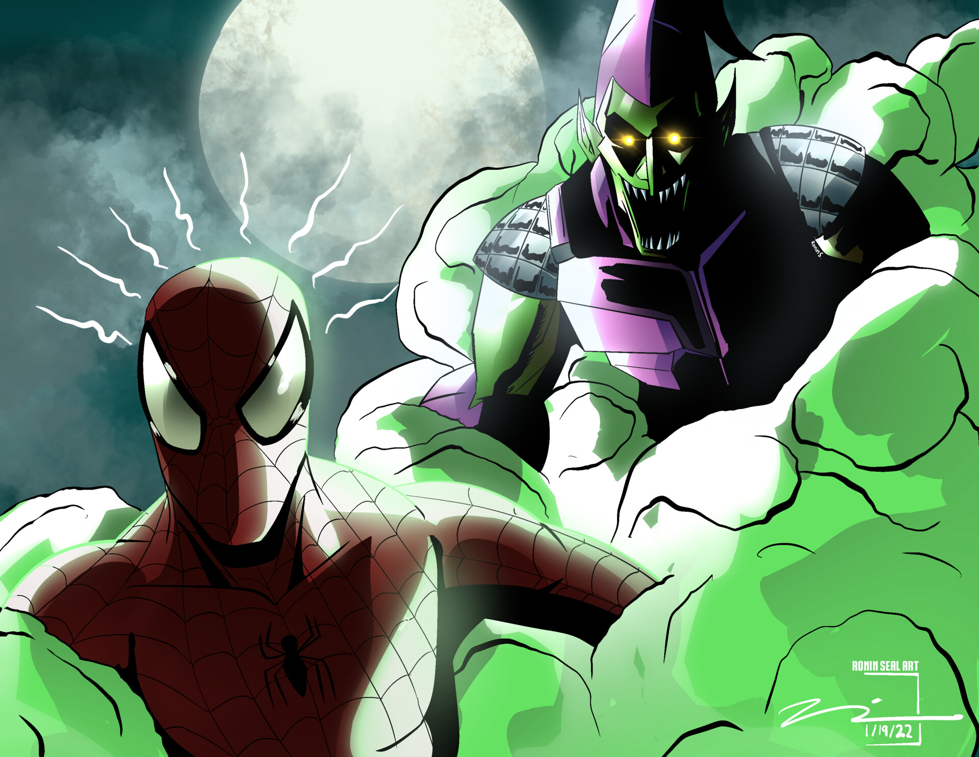 ArtStation - Spider-Man and Green Goblin