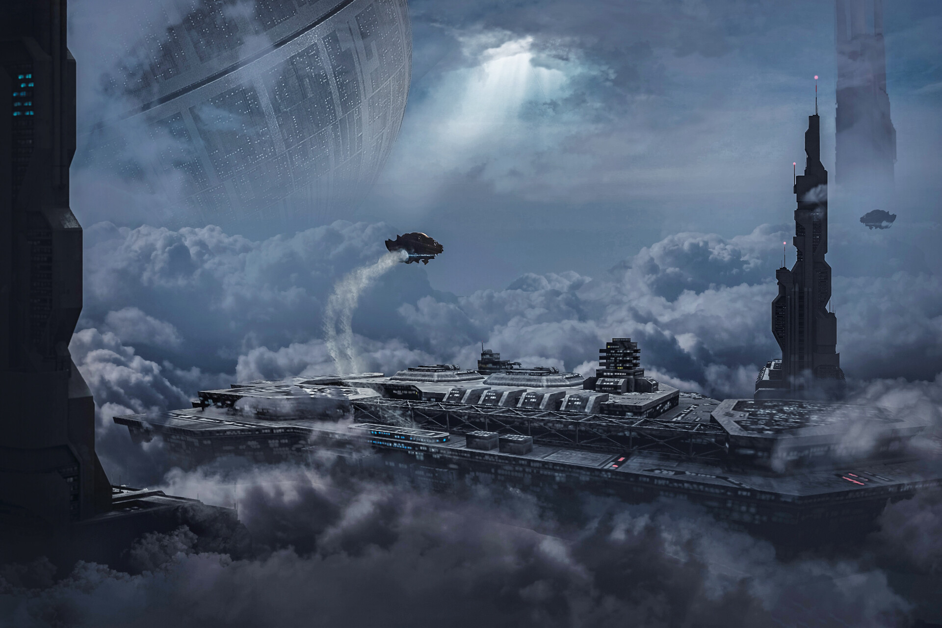 Futuristic Space Station Artwork