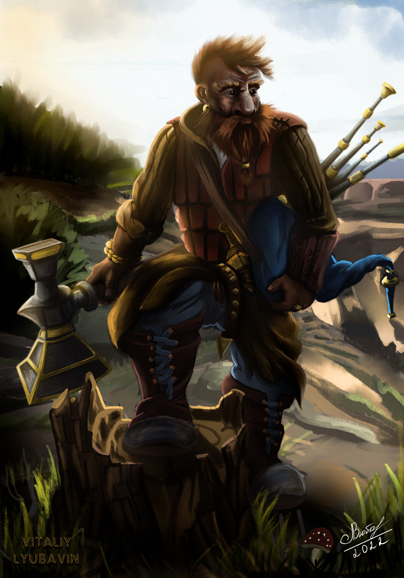 ArtStation - The Dwarf Bard / Краснолюд бард