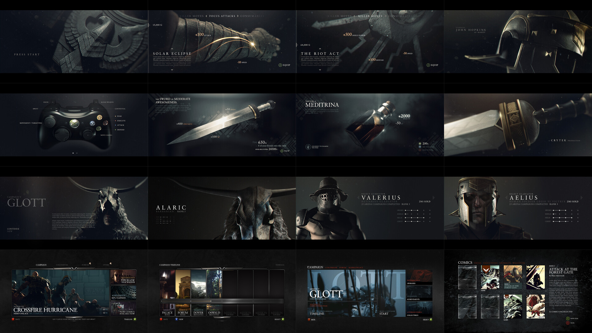 ArtStation - RYSE: Son of Rome - UI Concepts