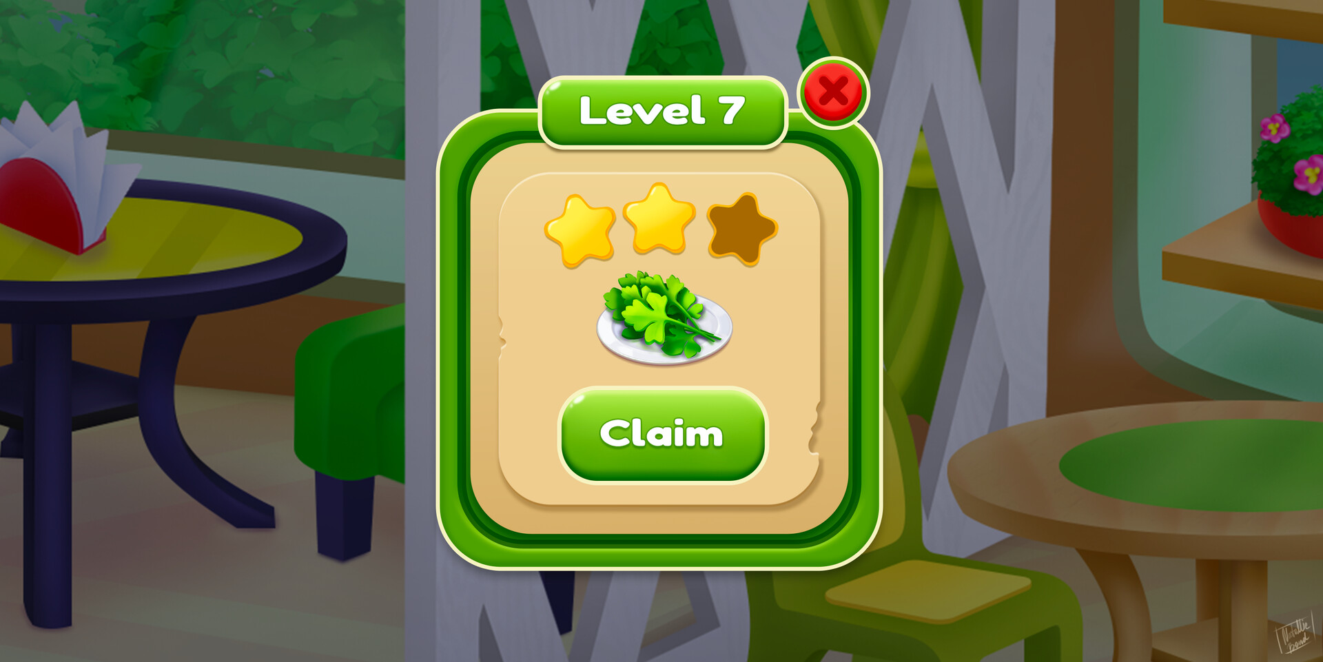 ArtStation - My game screen from the cooking game "Ux/Ui artist" by ...