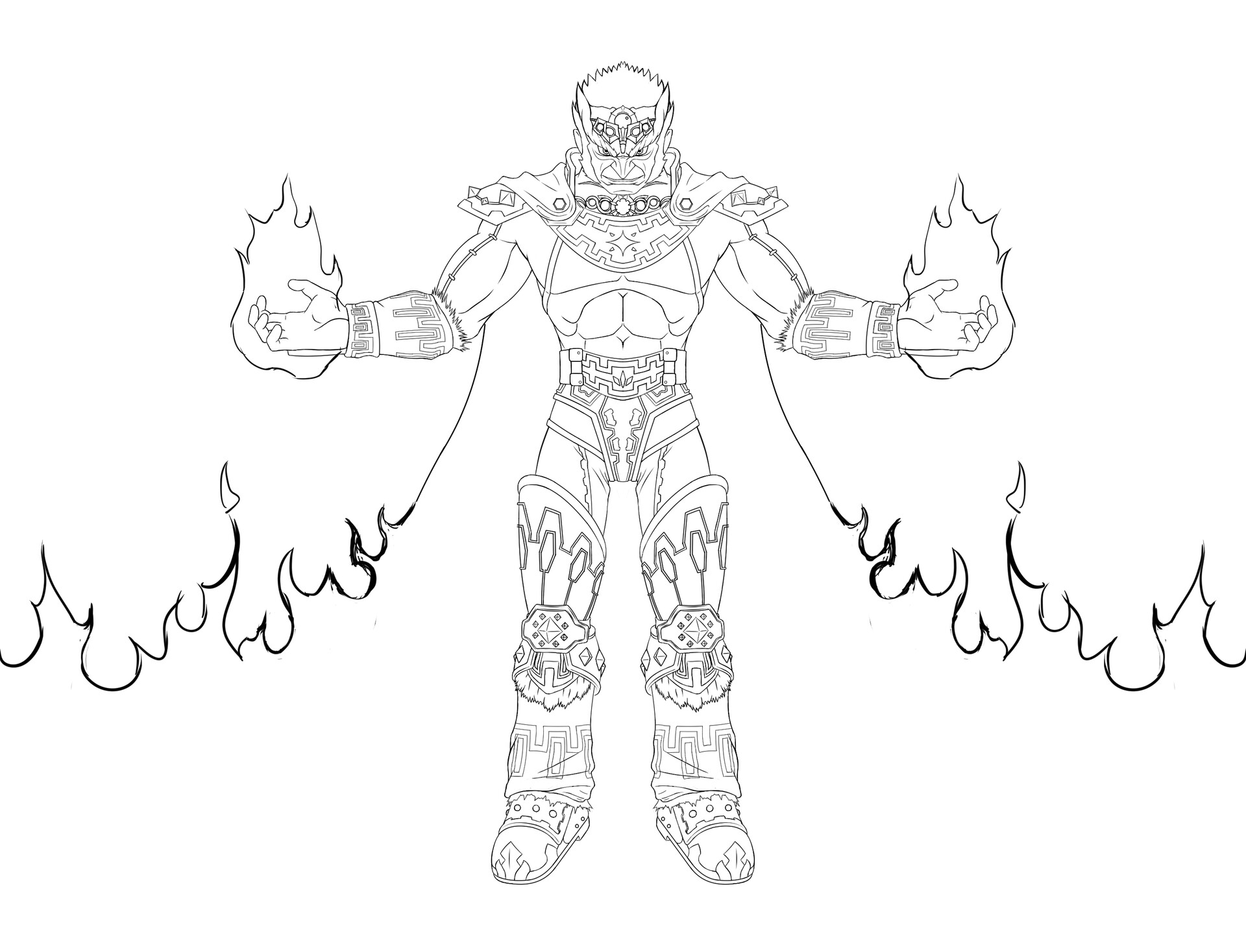 zelda ganon coloring pages