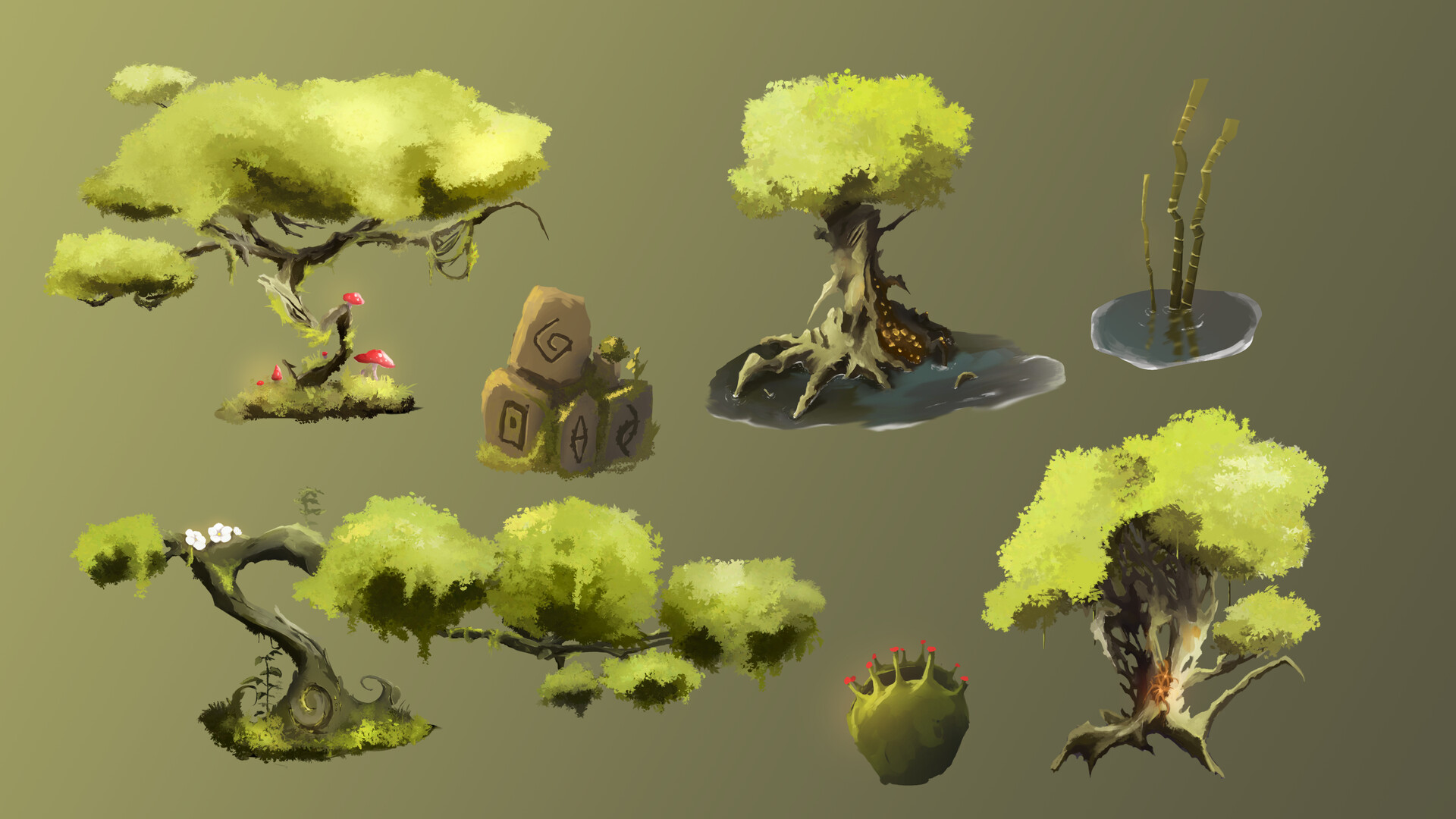 how to draw fantasy environments