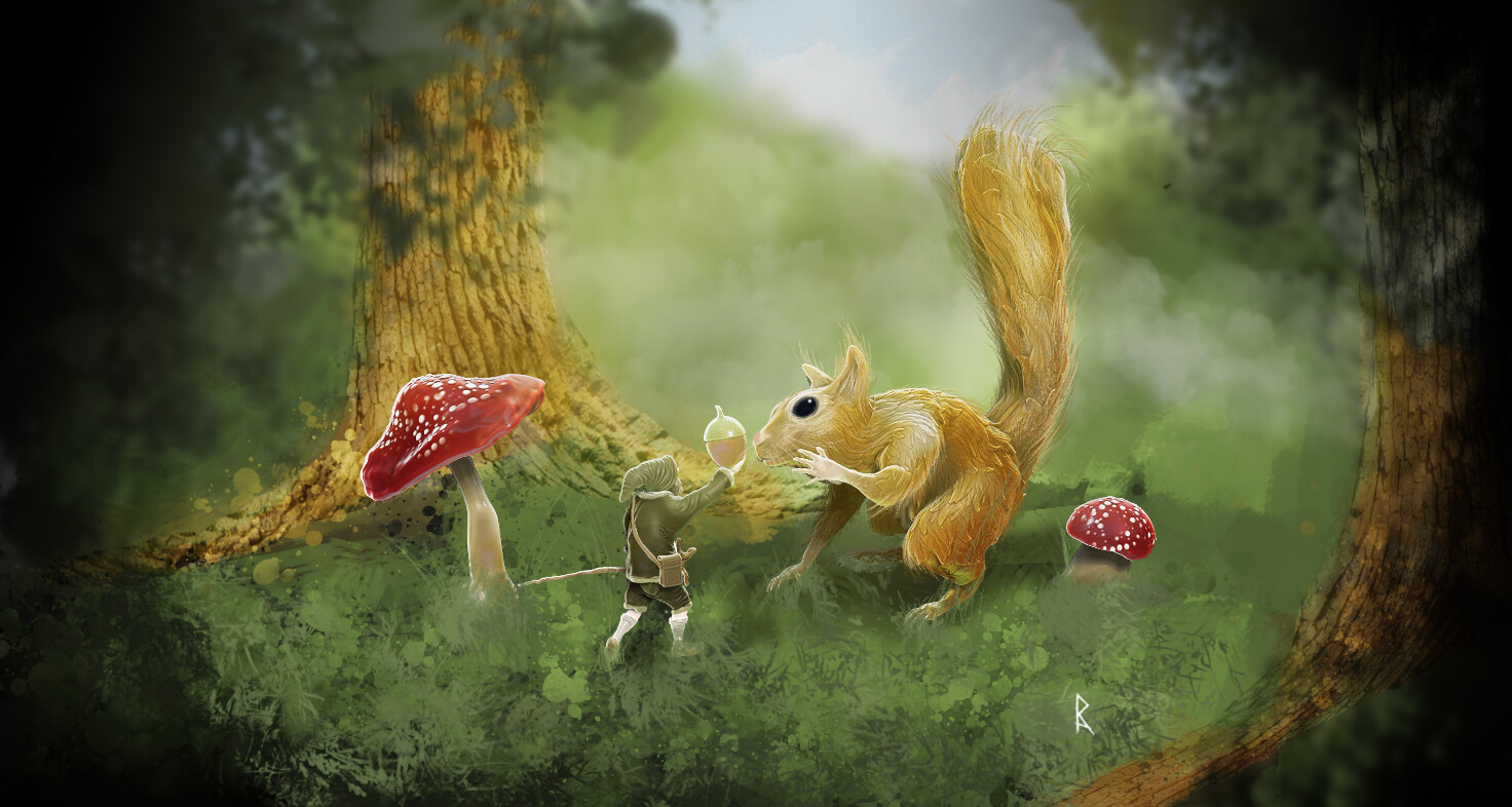 ArtStation - Squirrel and gnome