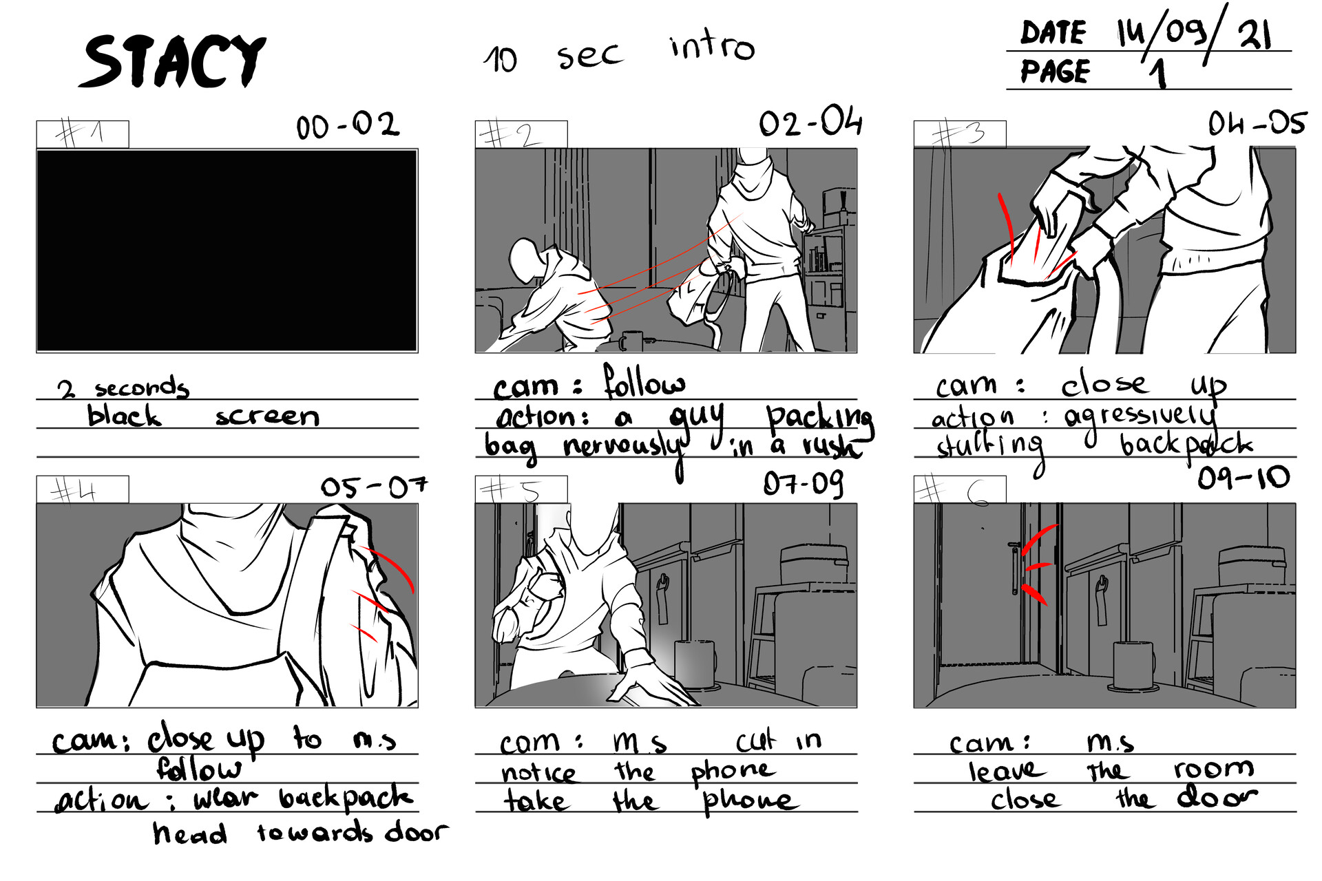 ArtStation - Scars That I'm Hiding | Storyboard