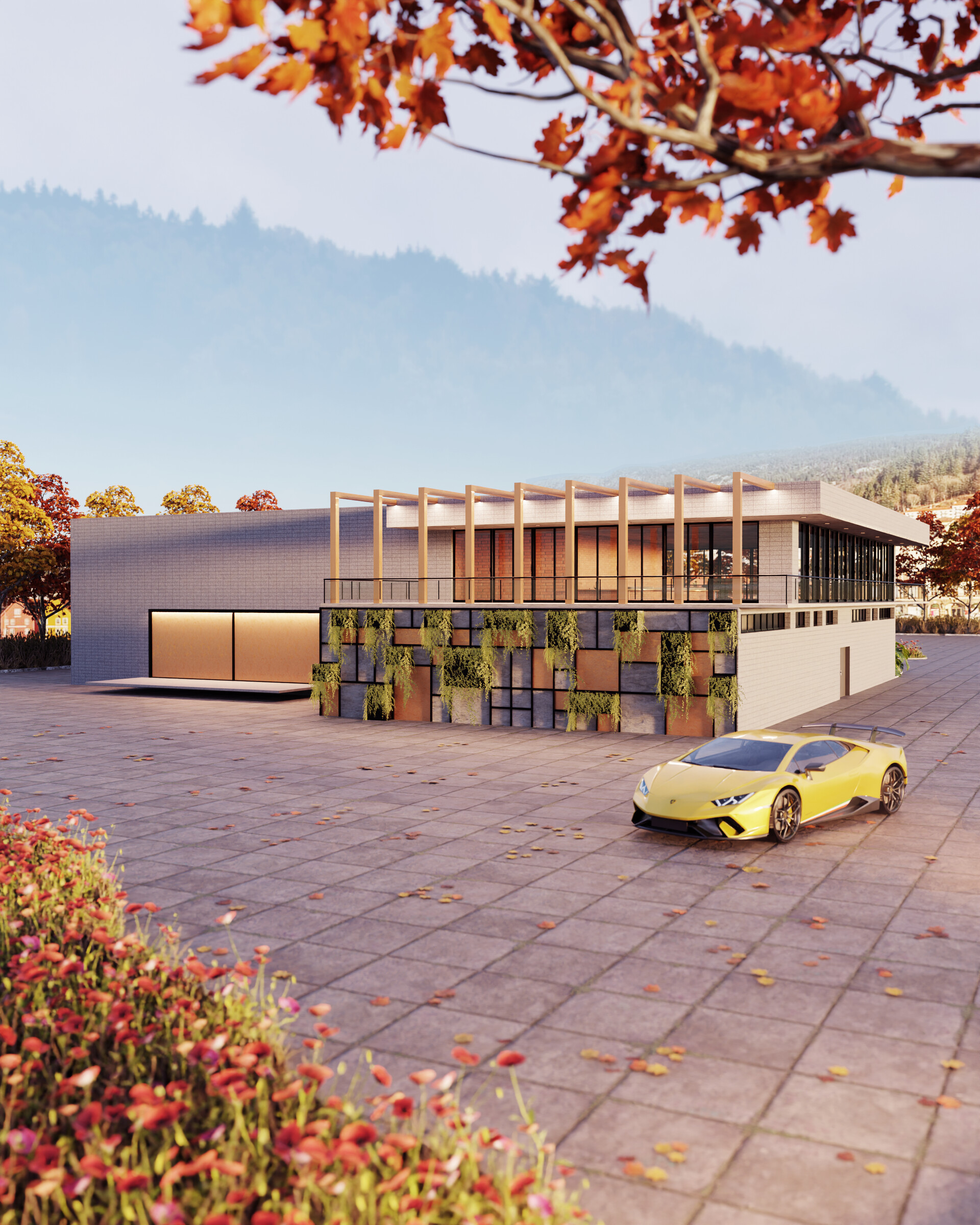 ArtStation - Modern Theater: the autumn fall