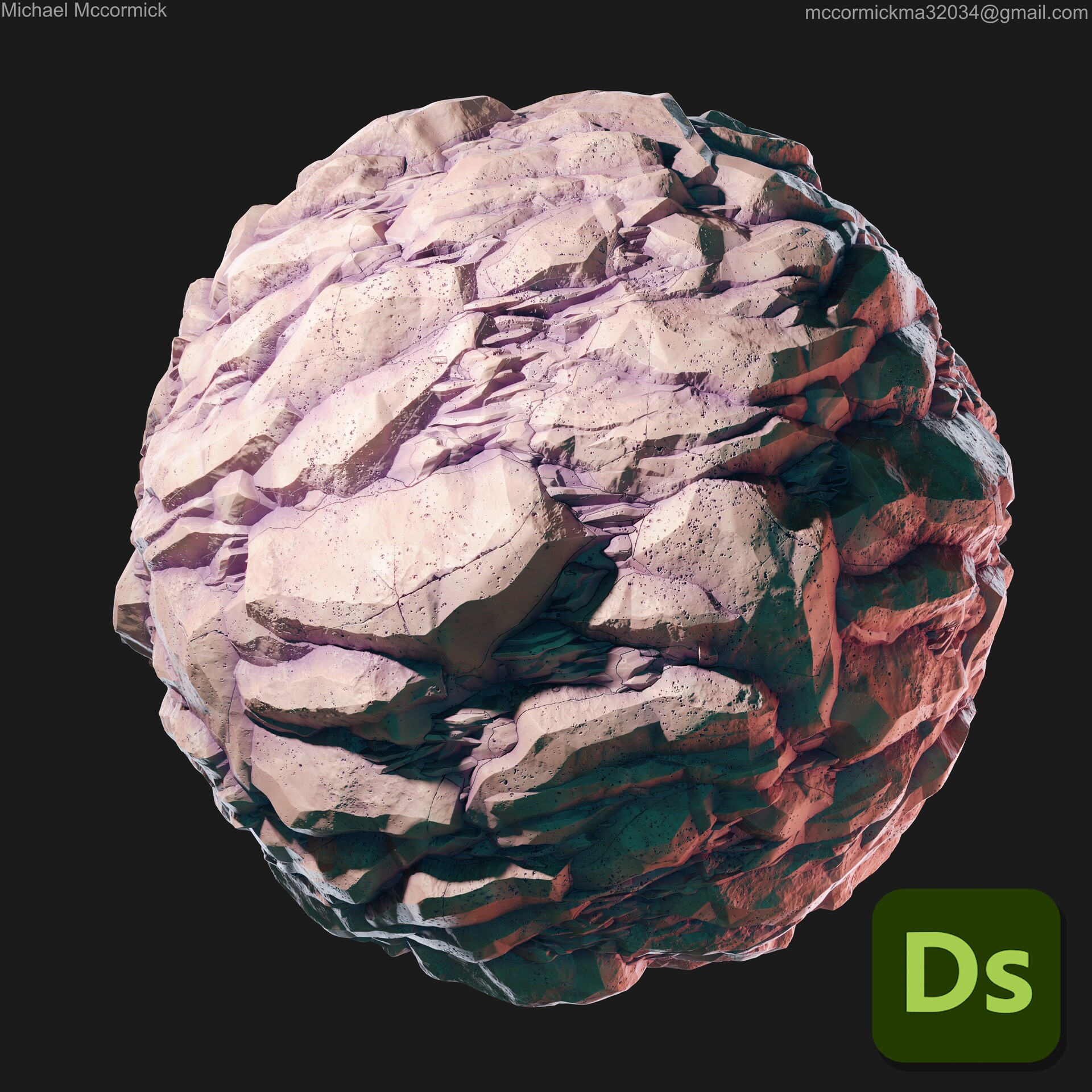 ArtStation - stylized cliff rock