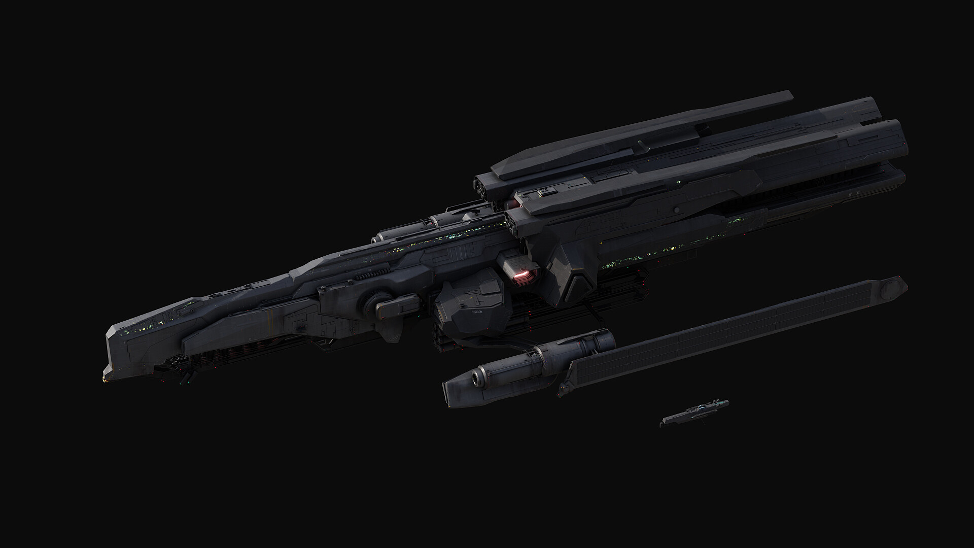 ArtStation - Ship with solar panels