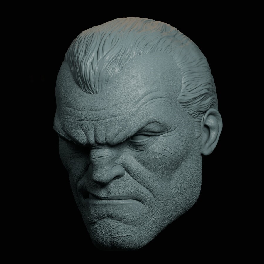 Julio Rojas - The Punisher head sculpt.